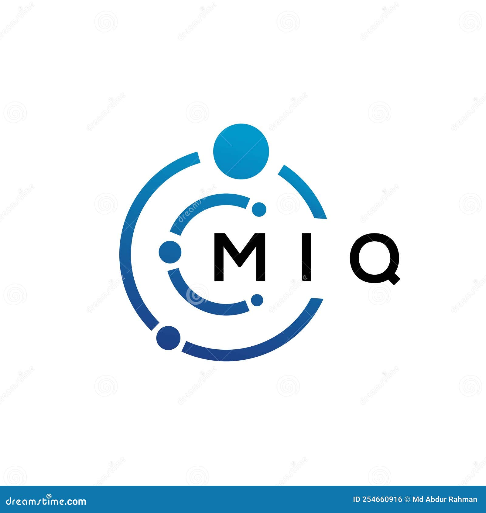 MIQ Letter Technology Logo Design On White Background. MIQ Creative ...