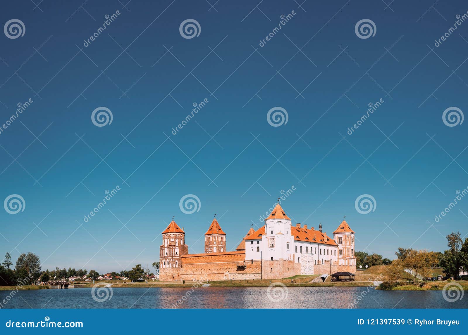 Mir Belarus. Panoramic View of Mir Castle Complex Ancient Monument ...
