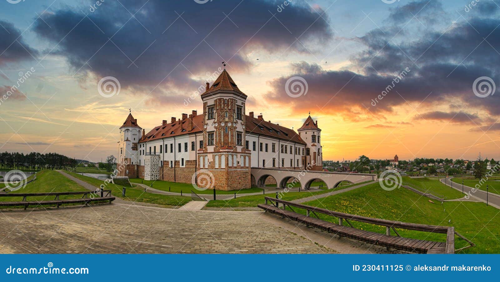 MIR, BELARUS - September 17, 2021: the Architectural Monument of the ...