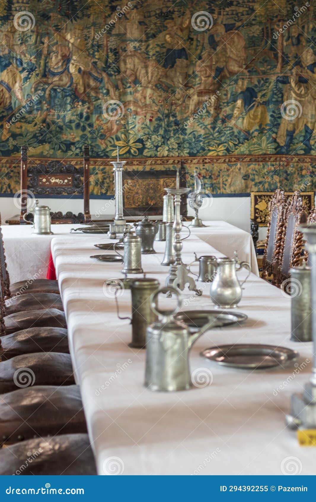 Mir, Belarus - 10.03.2023 - Shot of the One of the Rooms Inside of Mir ...