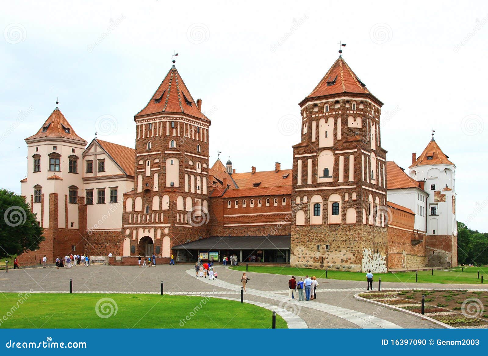 Mir Castle stock photo. Image of built, blue, beautiful - 16397090
