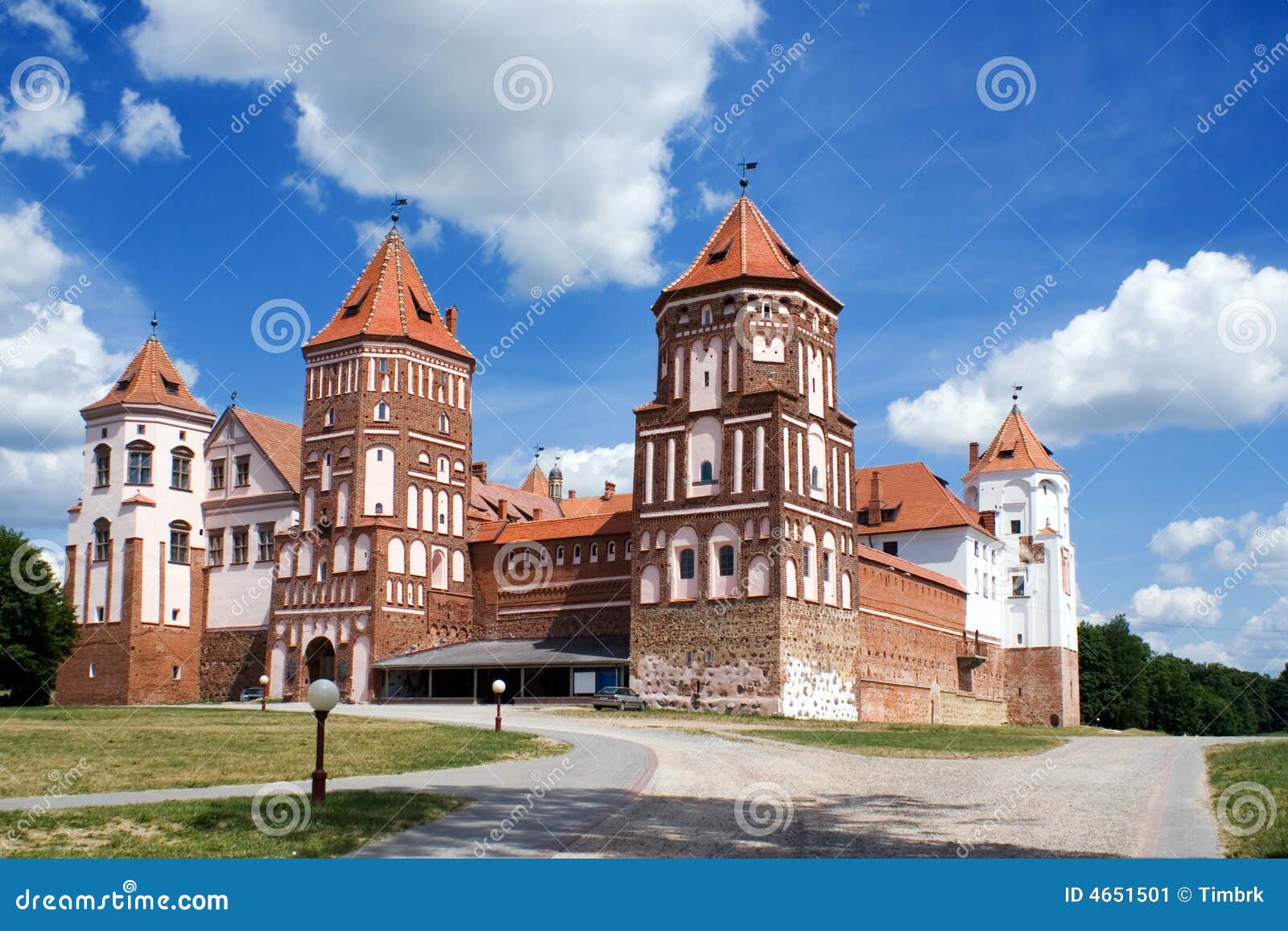 Mir Castle stock image. Image of building, monuments, construction ...