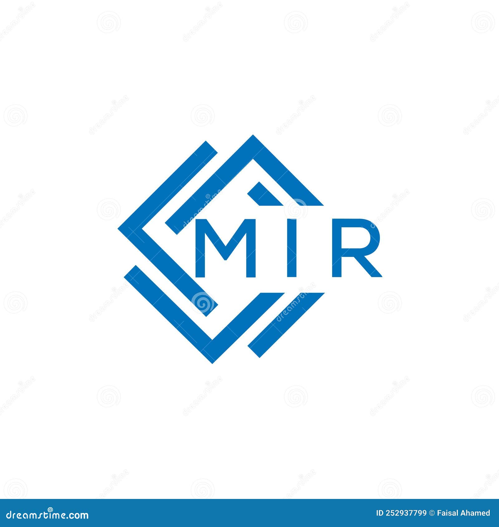 MIR Letter Logo Design on White Background. MIR Creative Circle Letter ...