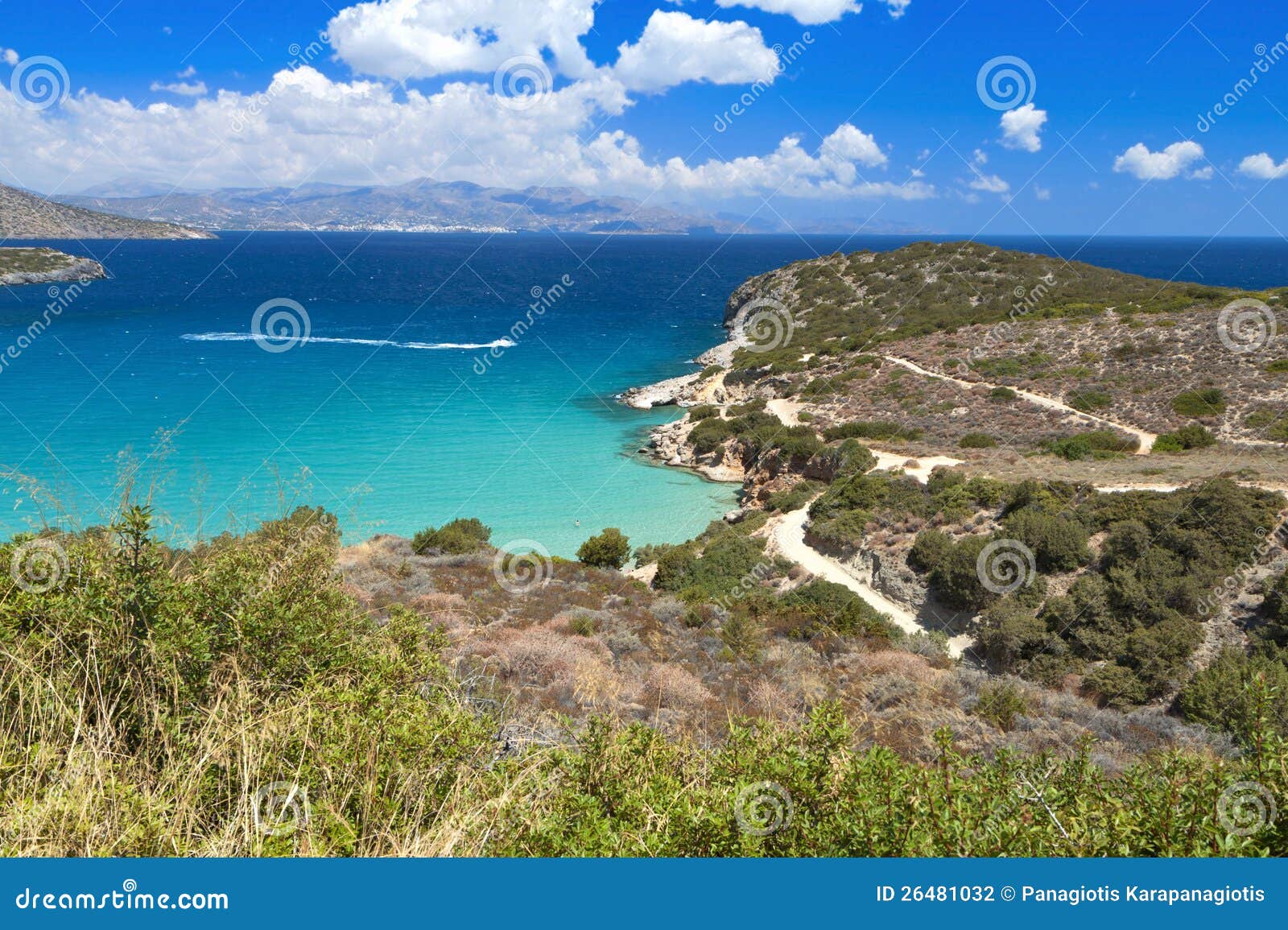 Mirabello Bay at Crete Island in Greece Stock Photo - Image of kriti ...