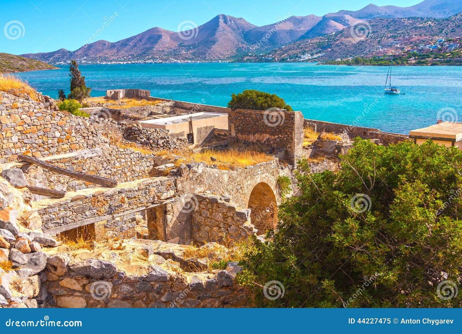 Mirabello bay. editorial image. Image of fortress, lepra - 44227475