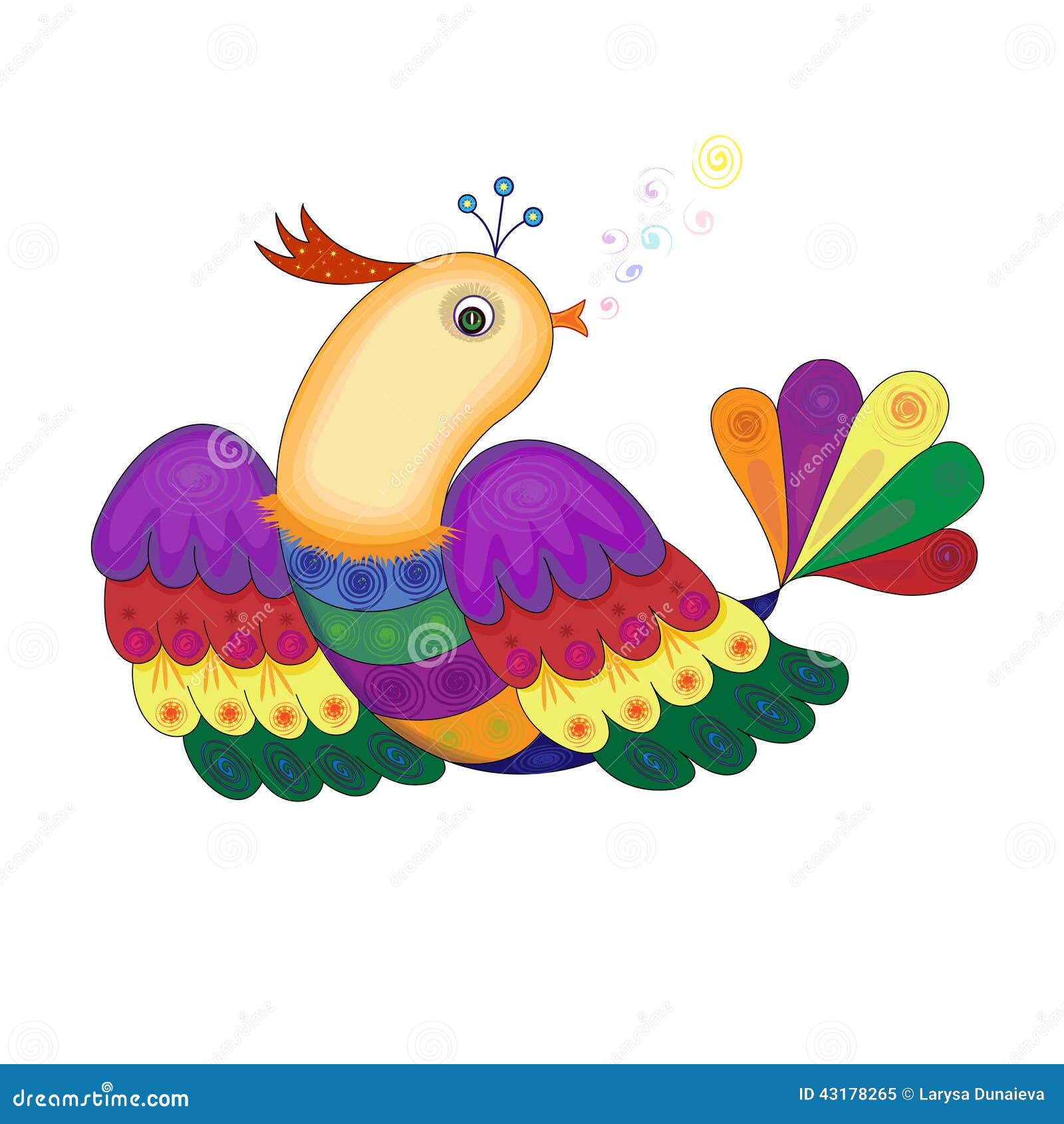 Miracle Bird stock vector. Illustration of song, singing - 43178265
