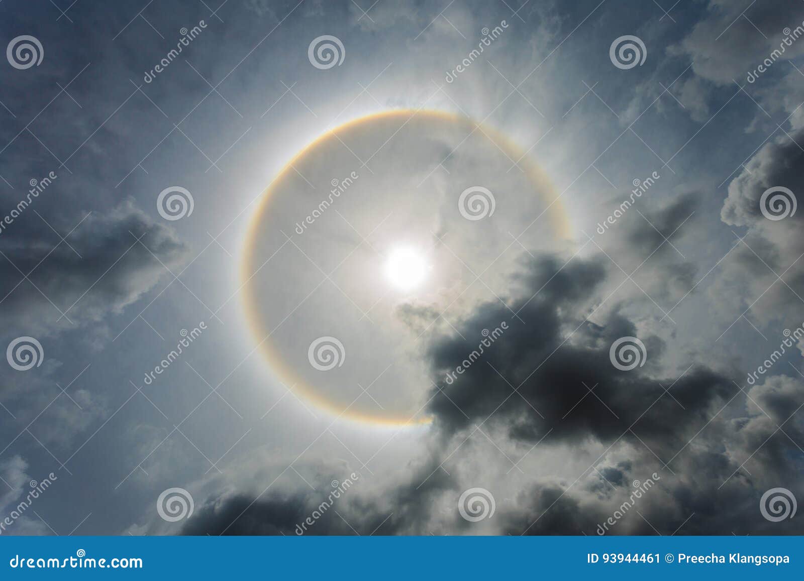 Miracle Circle Circles Around the Sun in the Afternoon in Thailand ...