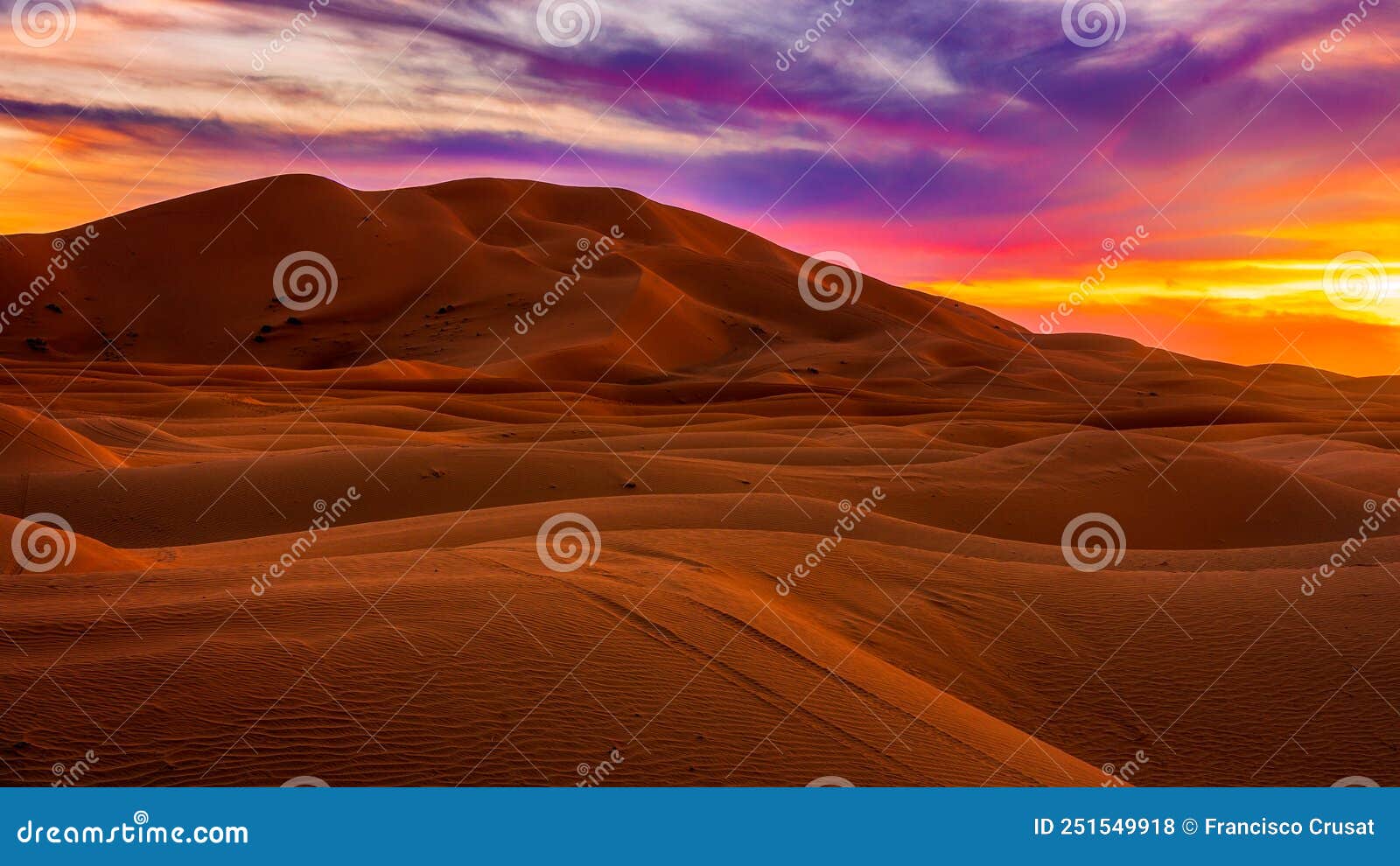 Amazing Sunset at the Dunes of Merzouga Stock Photo - Image of desert ...