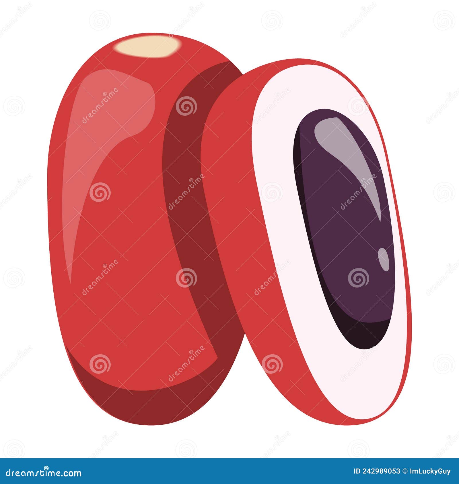 Miracle Fruit Vector Isolated. Tropical Red Berry Stock Vector ...