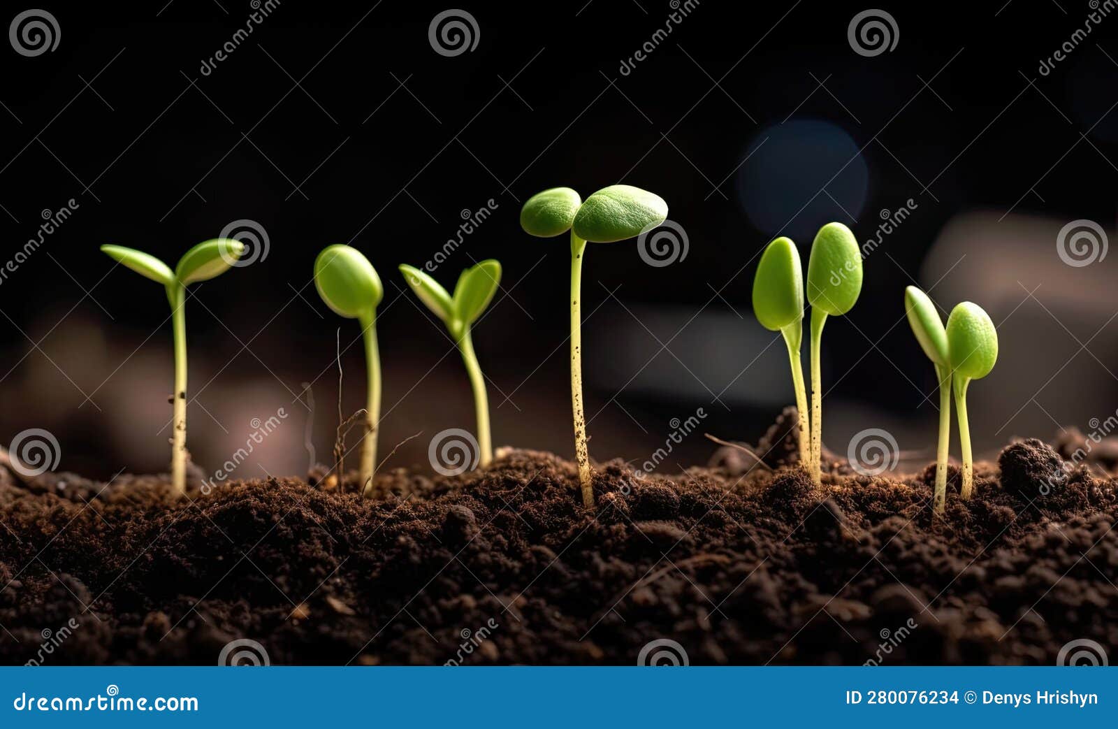 The Miracle of Life Tiny Plant Seedlings Taking Root Creating Using ...