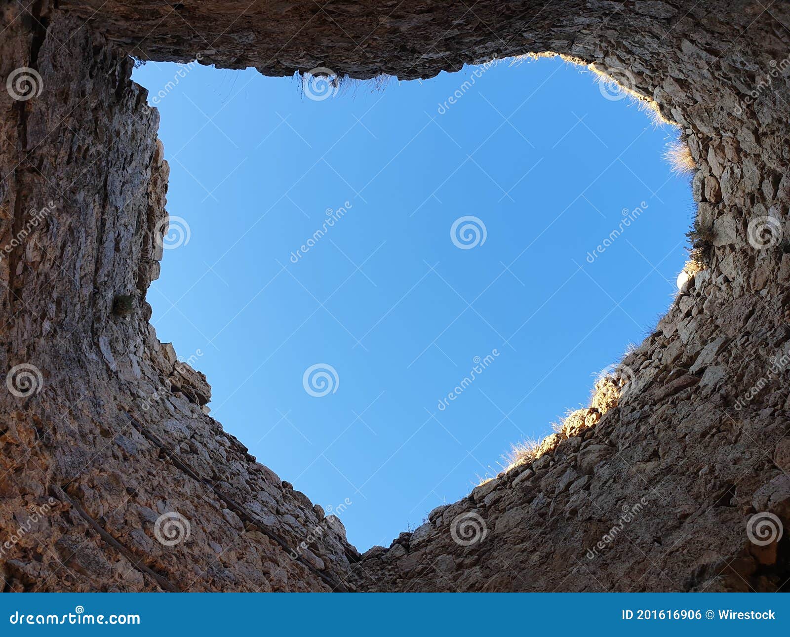 Miracle Sight of a Natural Heart-shaped Hole in the Cave Stock Photo ...