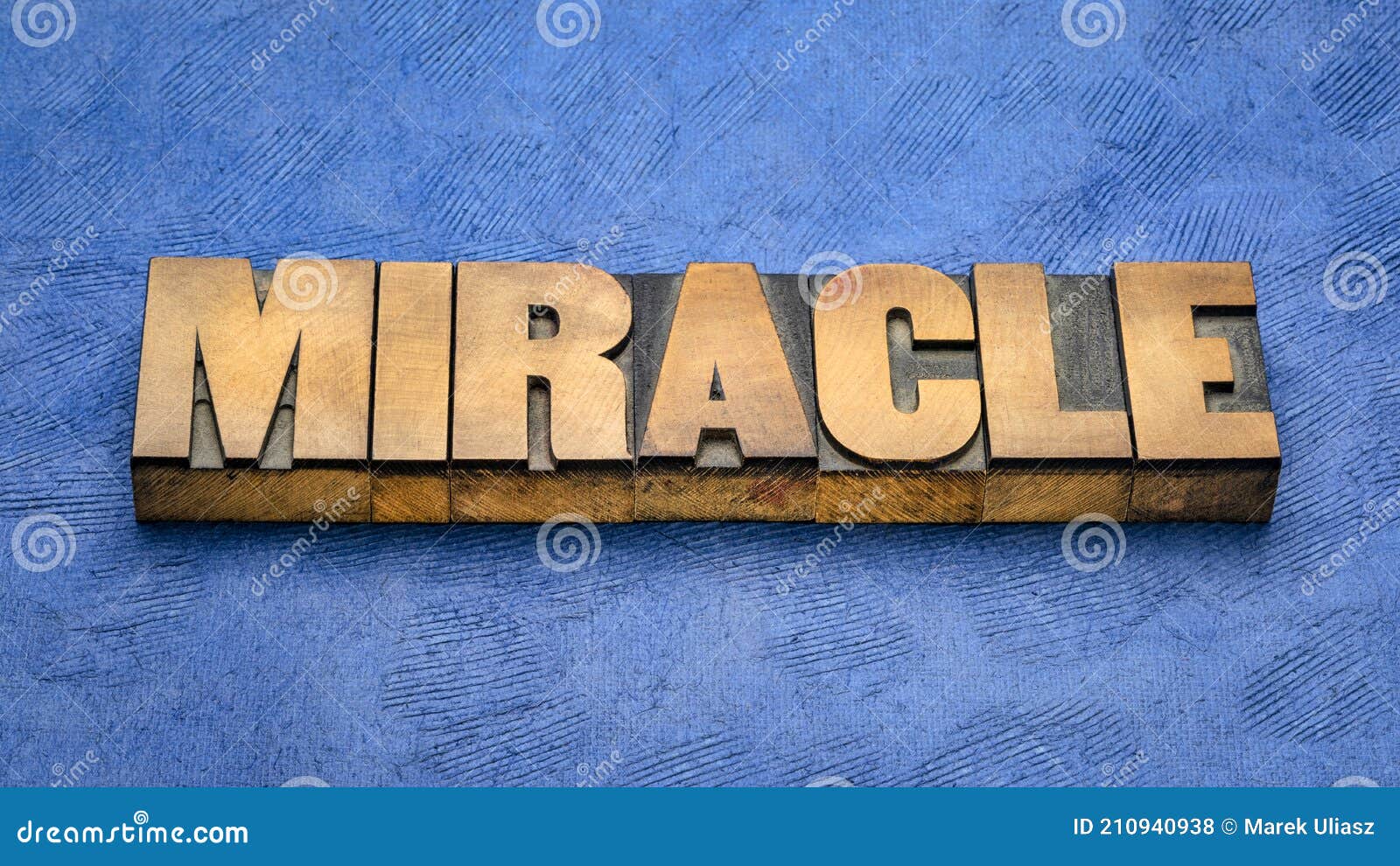 Miracle Word Abstract in Vintage Letterpress Wood Type Stock Photo ...
