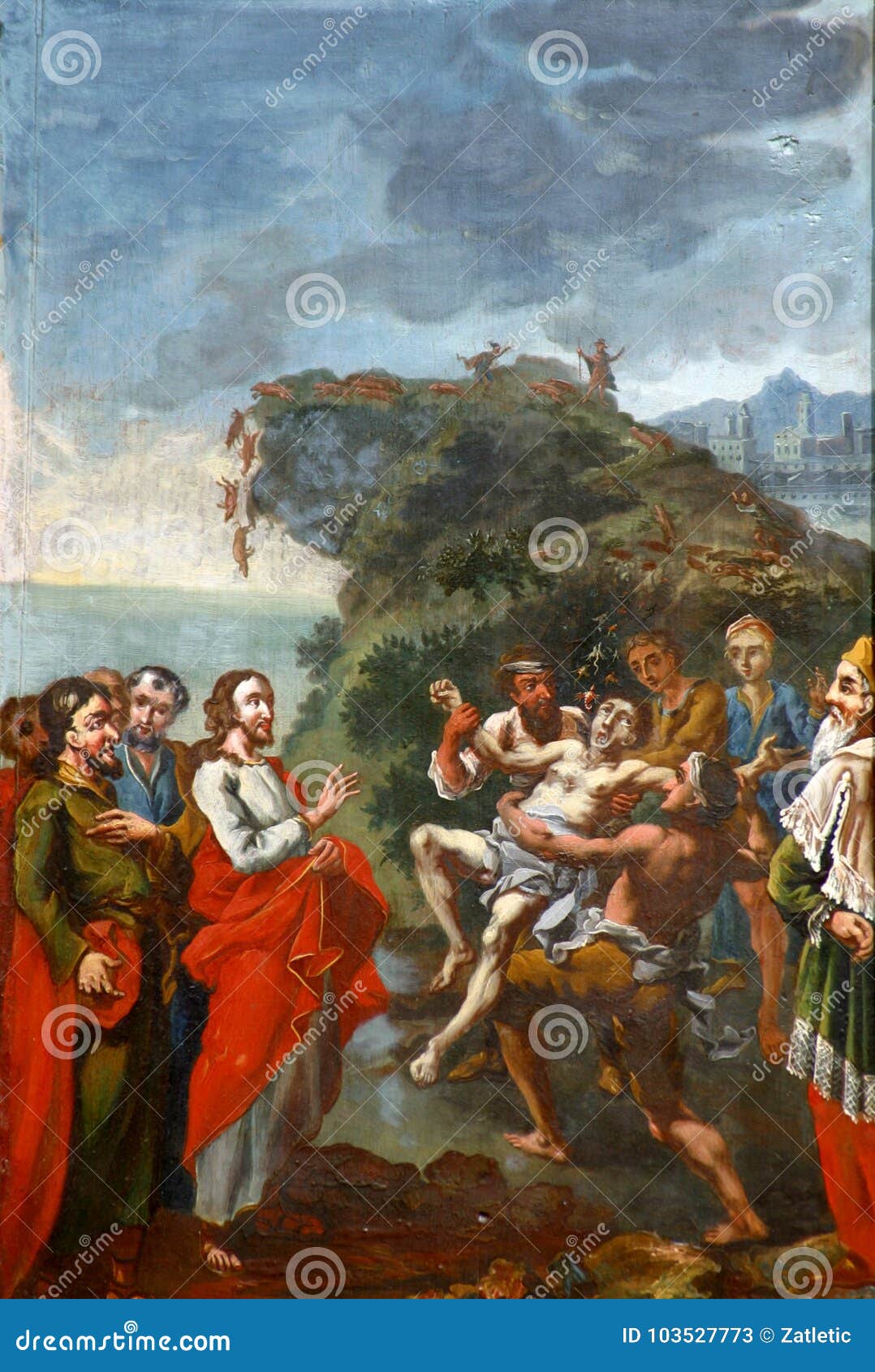 Miracles Attributed To Jesus, Expelling Demons Stock Image - Image of ...