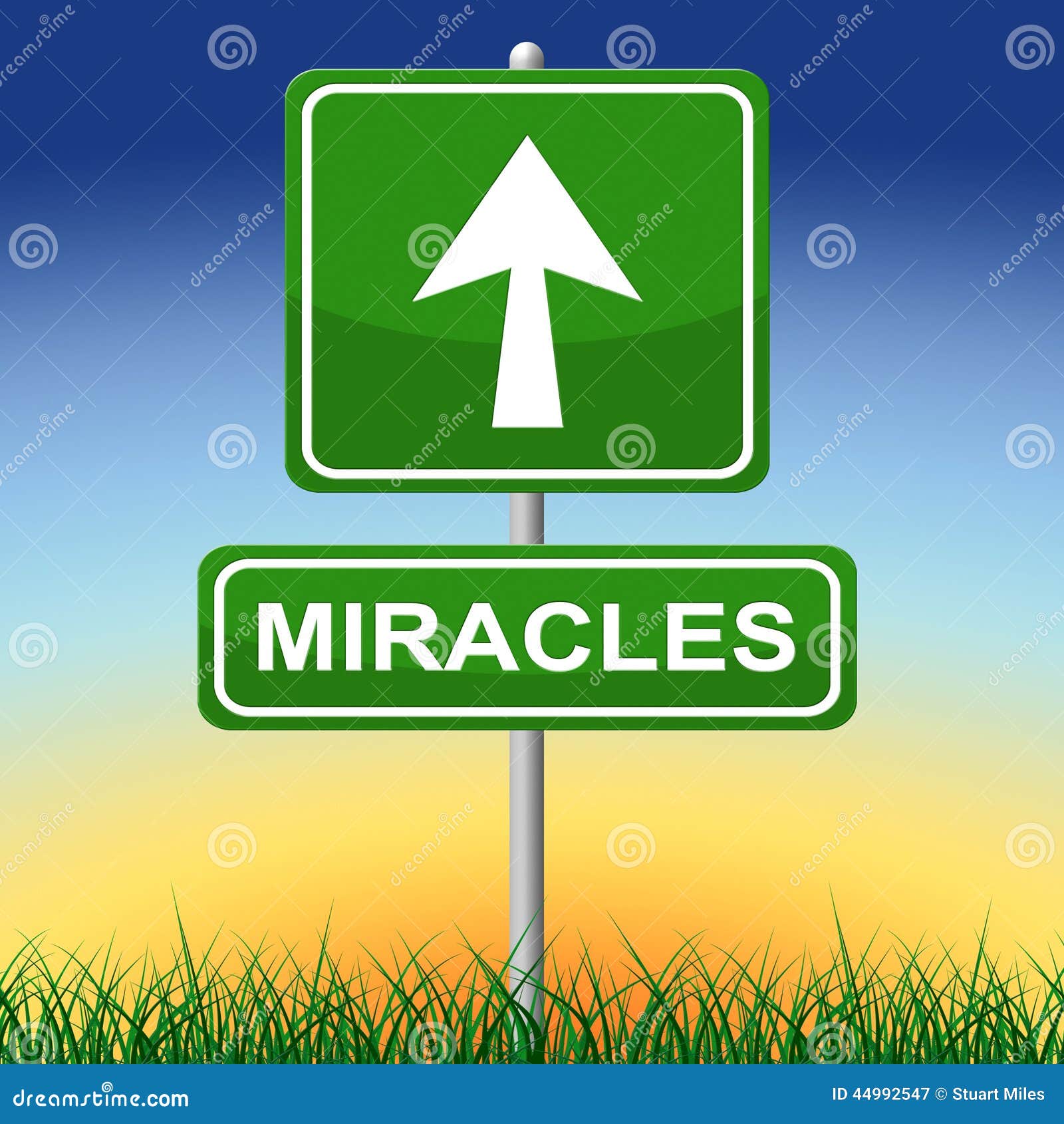 Miracles Sign Indicates Message Religion and Belief Stock Illustration ...