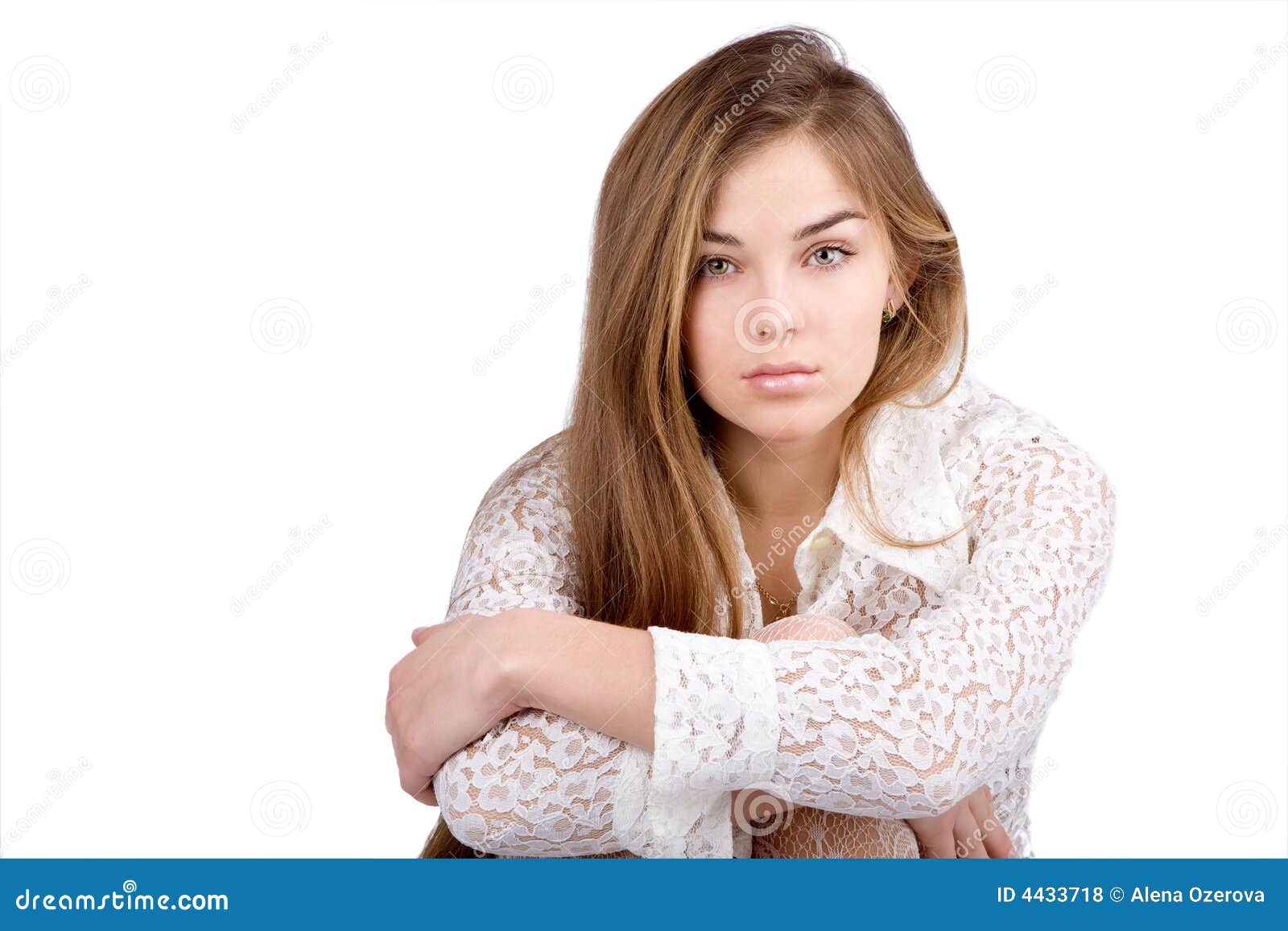 Mirada atenta foto de archivo. Imagen de sentada, medias - 4433718