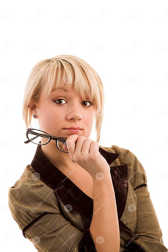 Mirada atenta imagen de archivo. Imagen de joven, labios - 6312879