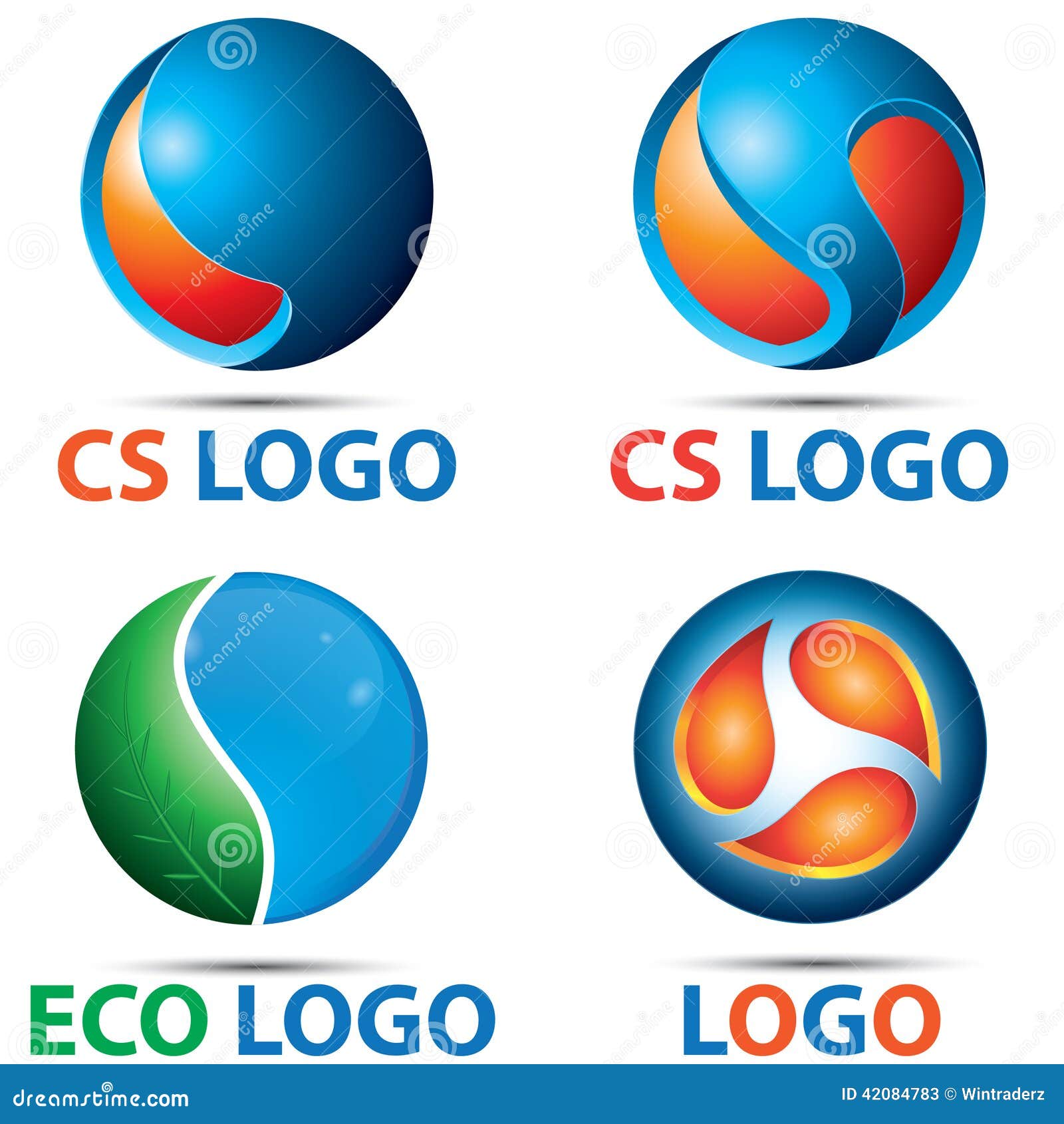 Mirada Logo Template Del CS 3D Ilustración del Vector - Ilustración de ...