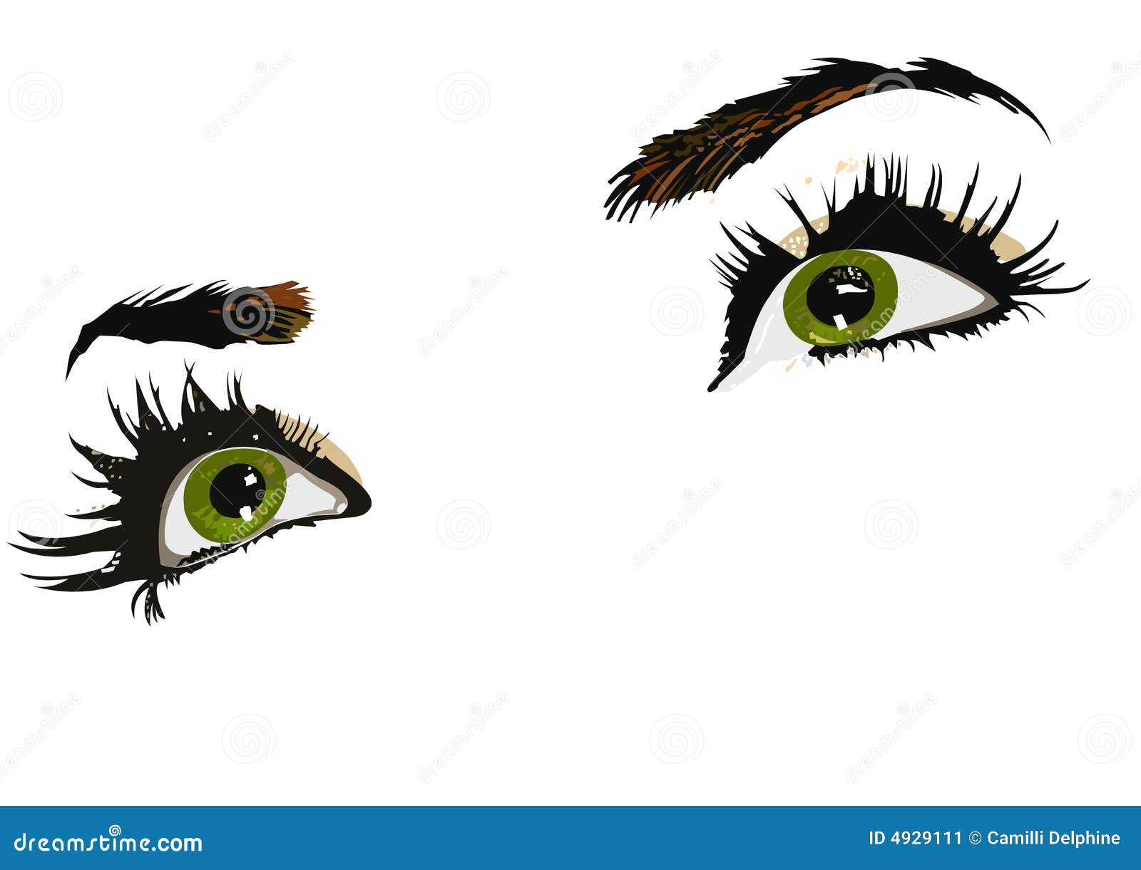 Mirada verde ilustración del vector. Ilustración de miradas - 4929111