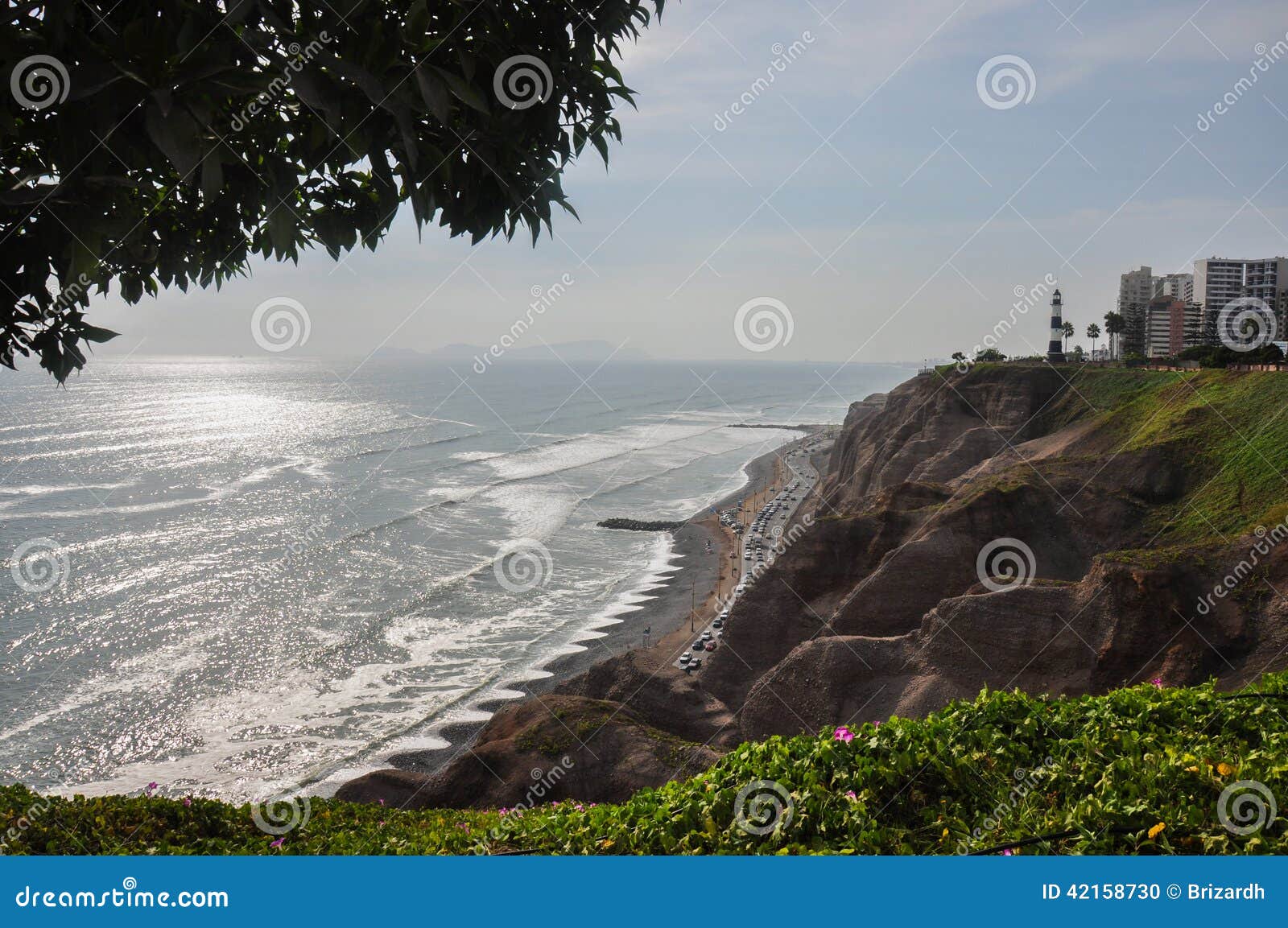 Miraflores Cliffs, Lima, Peru Stock Photo - Image of scenic, isolation ...