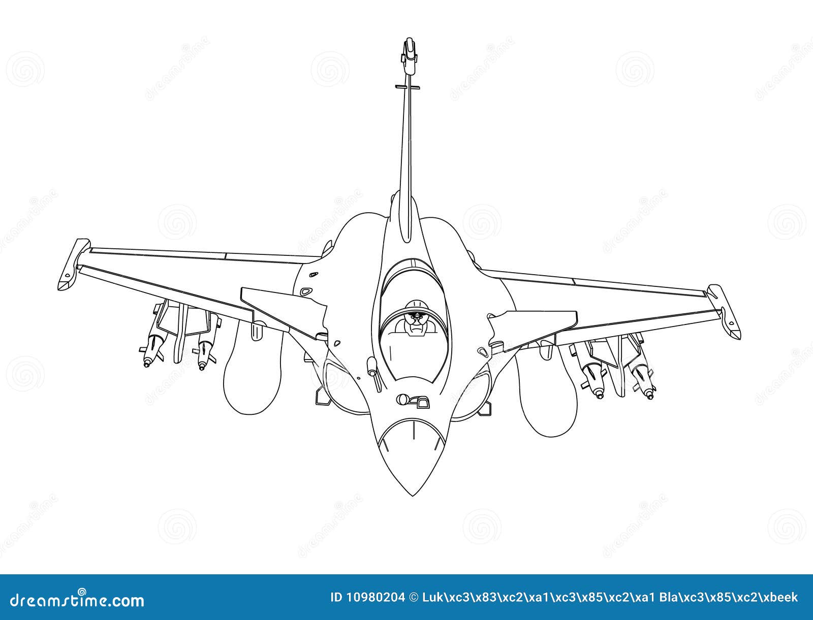 Mirage 2000D illustration de vecteur. Illustration du canons - 10980204