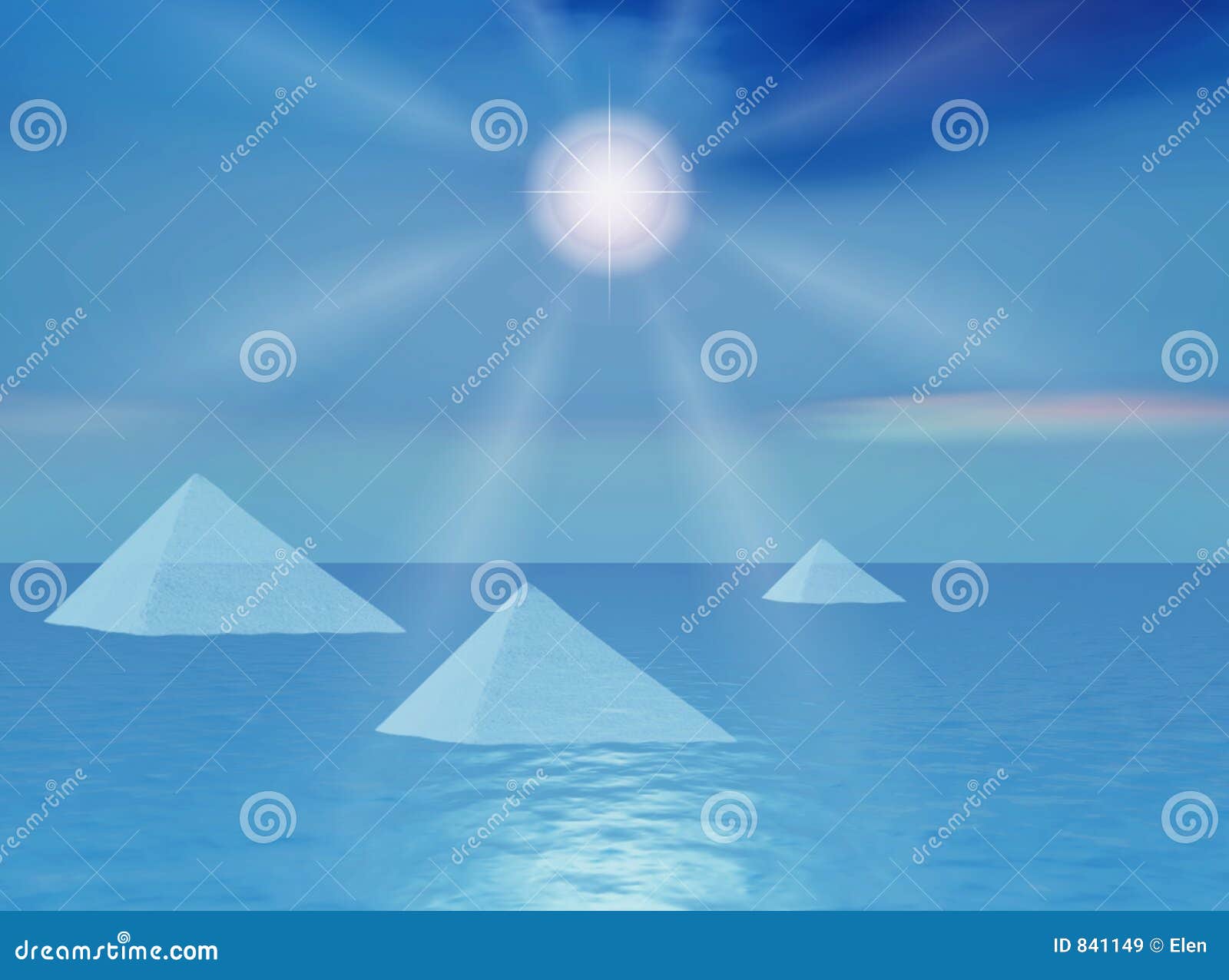 Mirage in sea stock illustration. Illustration of phantom - 841149