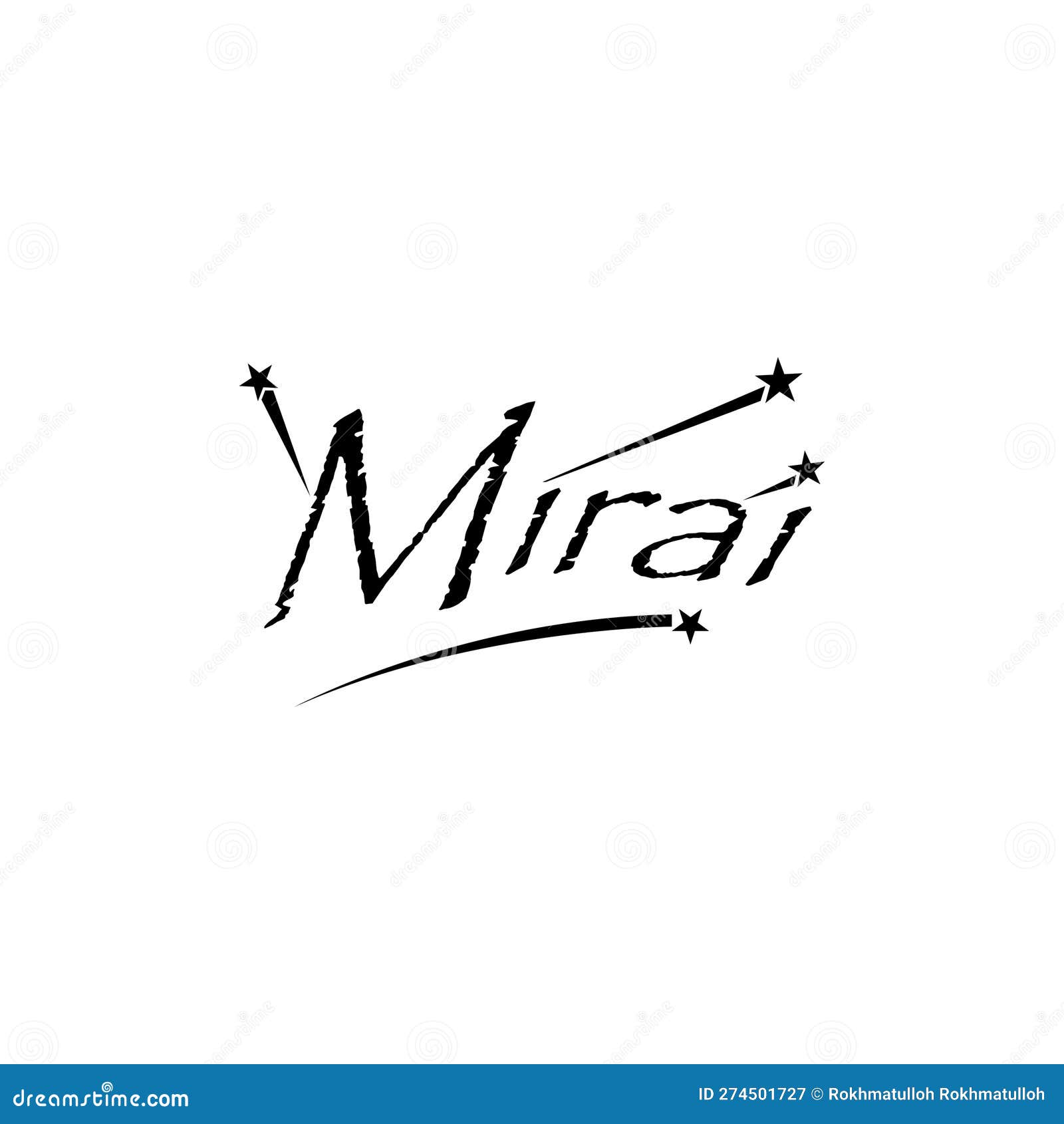 Mirai Writing Design for Book T-shirts, Vector Illustration Stock ...