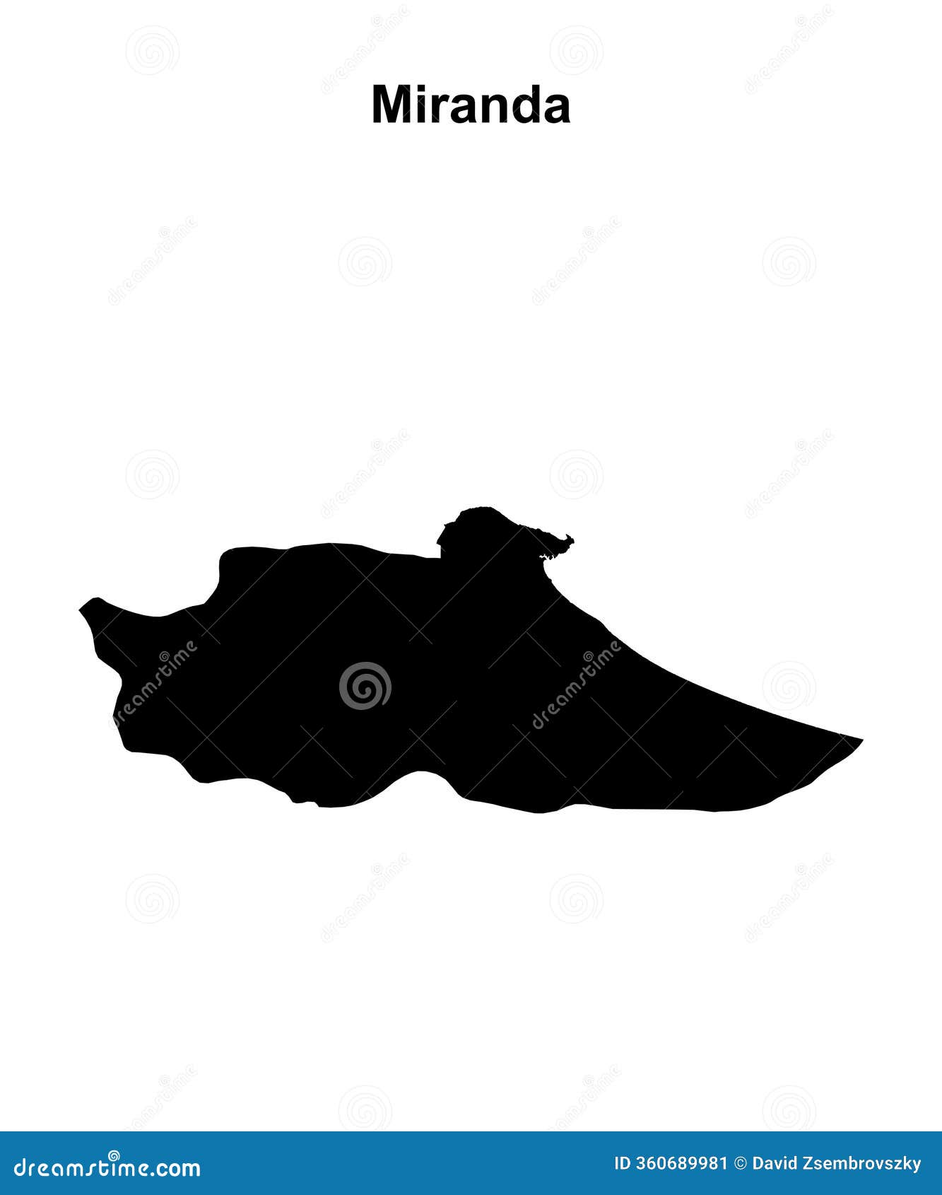 Miranda Outline Map Cartoon Vector | CartoonDealer.com #323923727