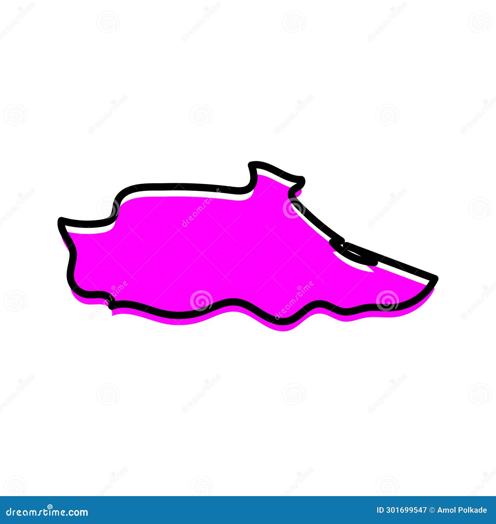 Miranda State of Venezuela Vector Map Design Stock Vector ...