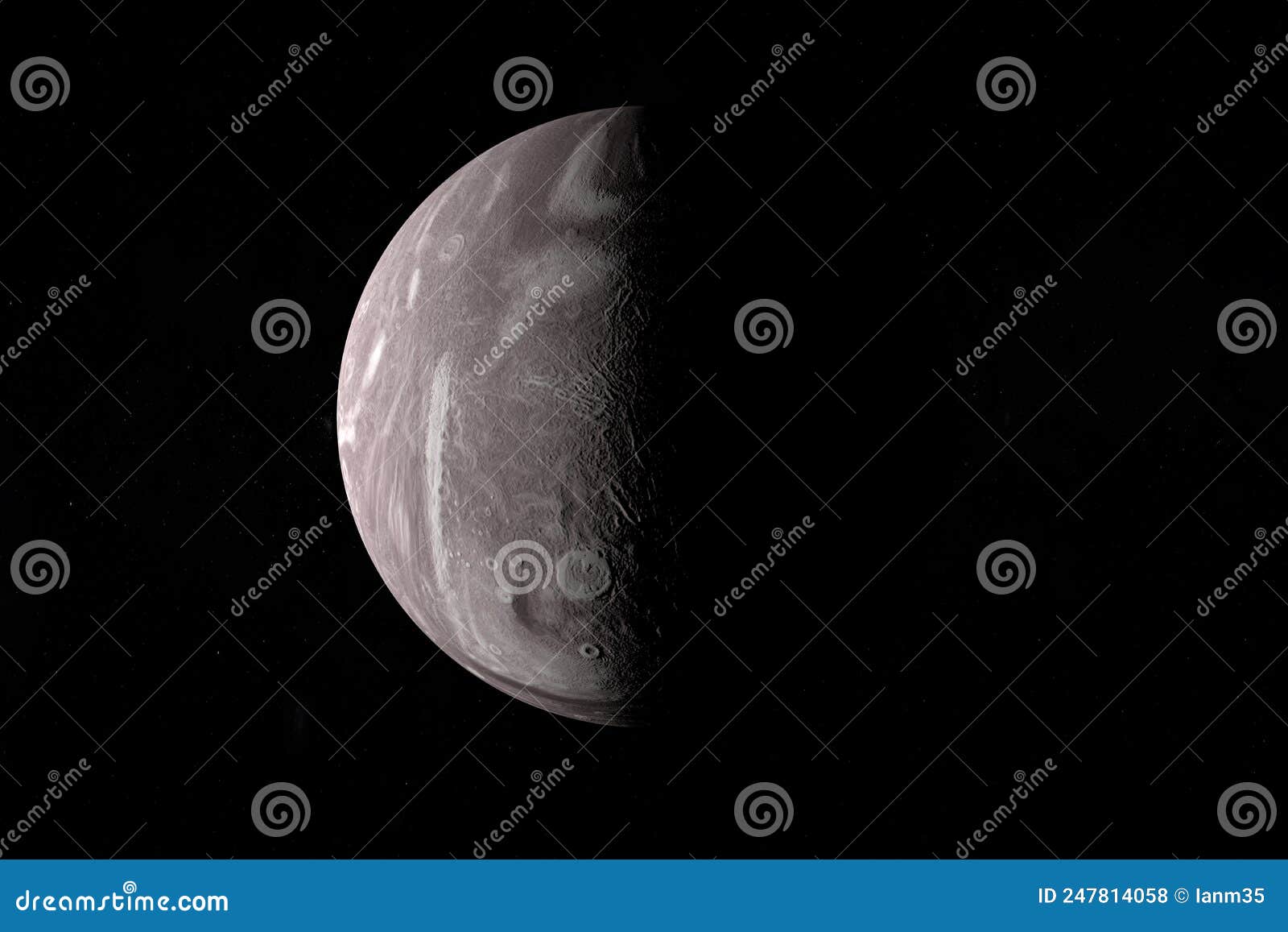 Miranda, Uranus Moon, In The Outer Space Stock Photo | CartoonDealer ...