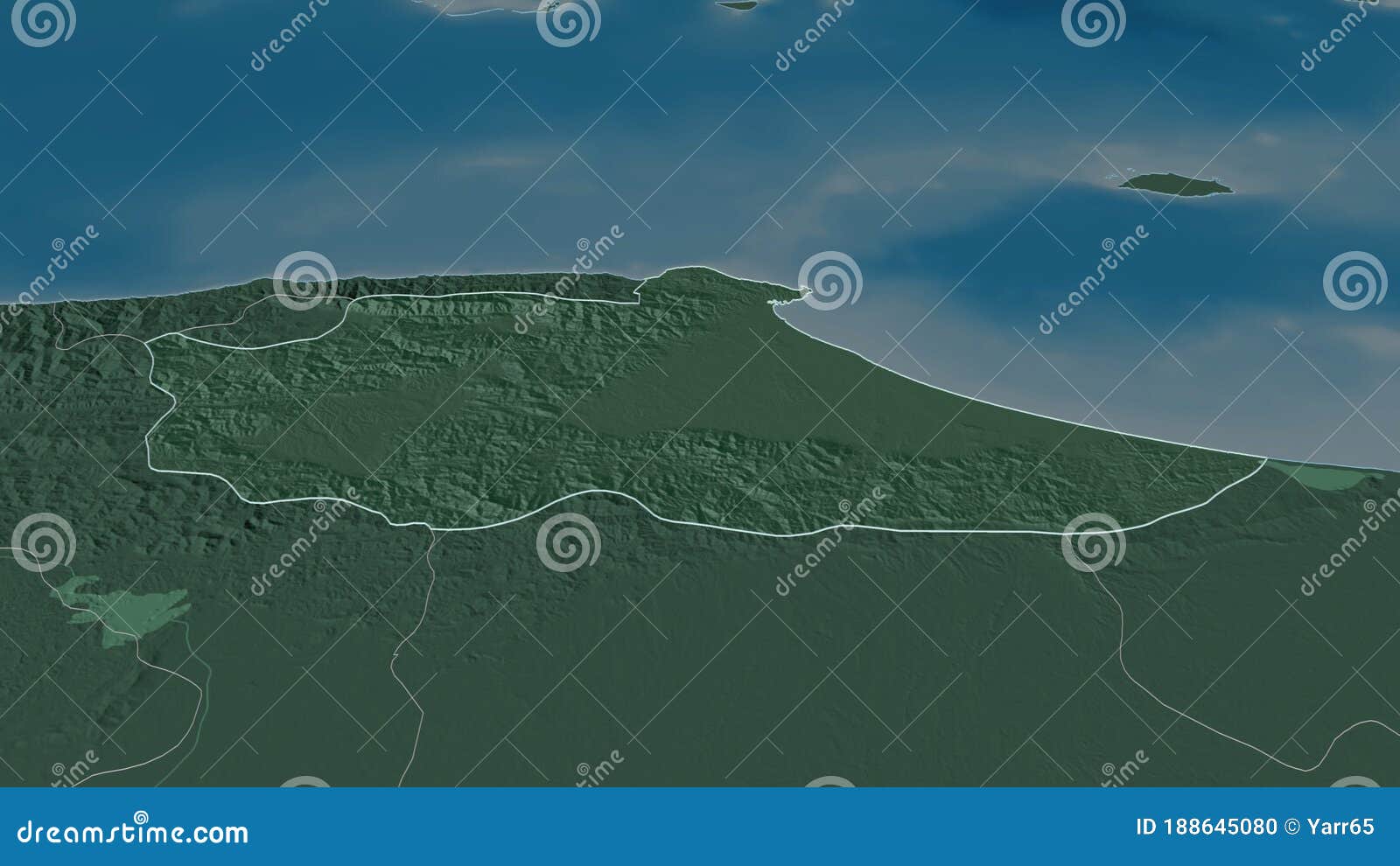 Miranda, Venezuela - Outlined. Administrative Stock Illustration ...