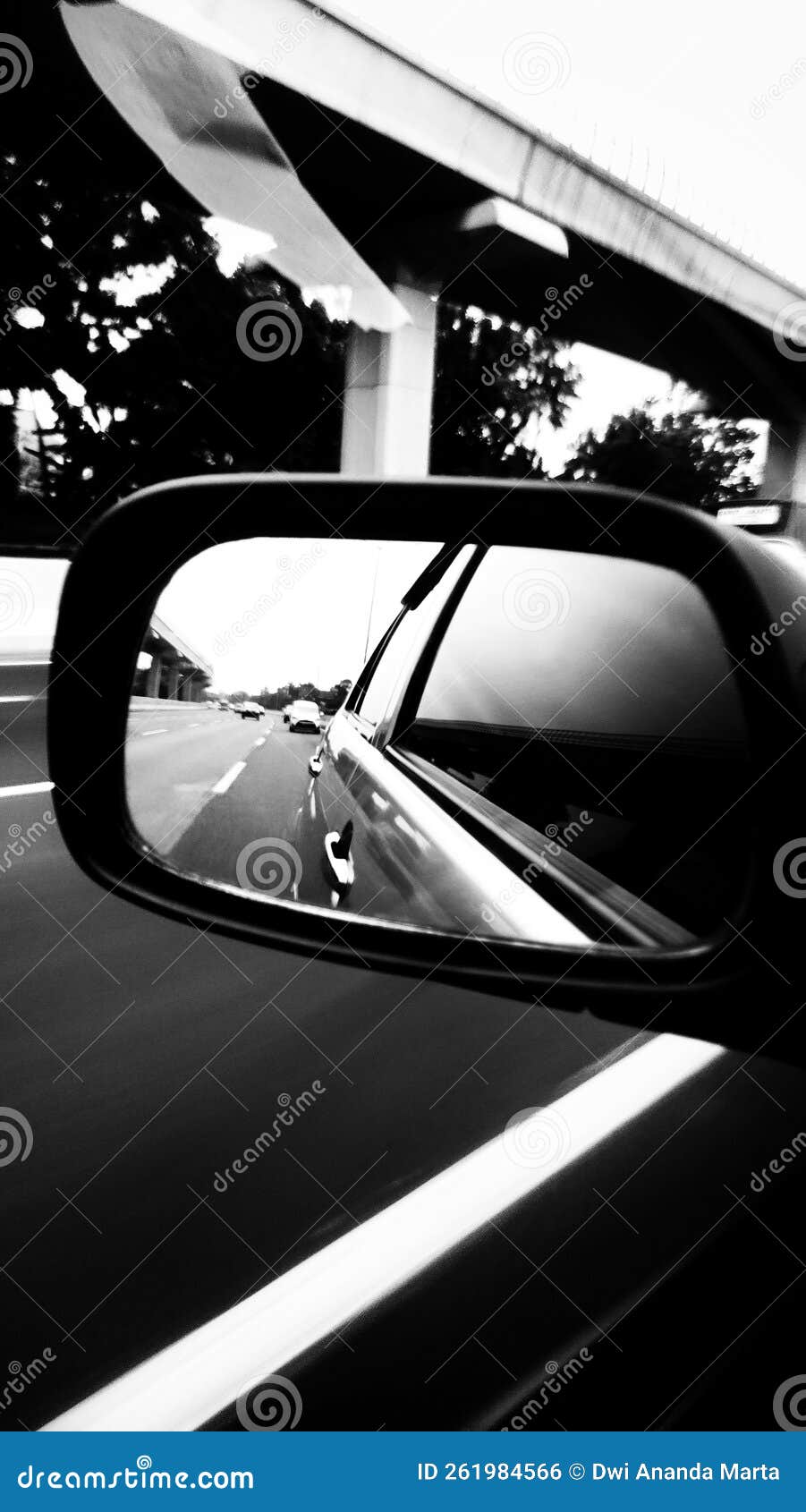 Mirar El Espejo Retrovisor De Un Coche Foto de archivo - Imagen de ...
