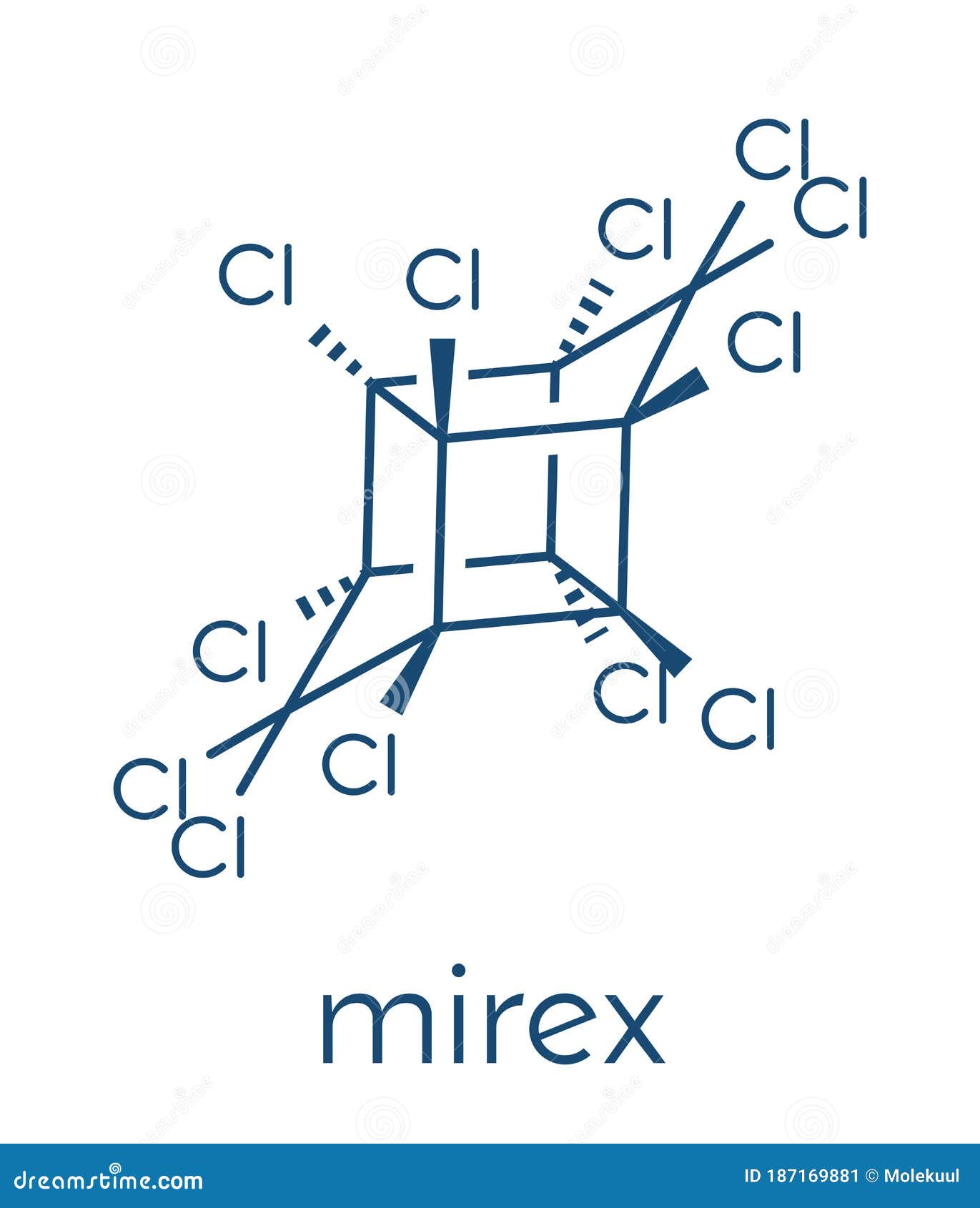 Mirex Insecticide Molecule. Skeletal Formula. Stock Vector ...