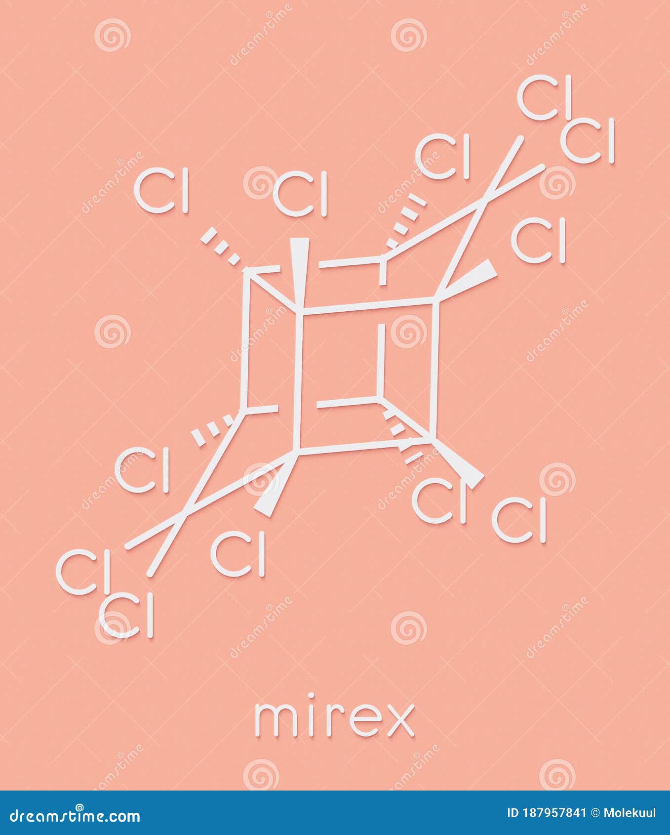 Mirex Insecticide Molecule. Skeletal Formula. Stock Illustration ...