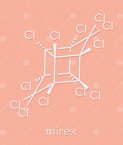 Mirex Insecticide Molecule. Skeletal Formula. Stock Illustration ...