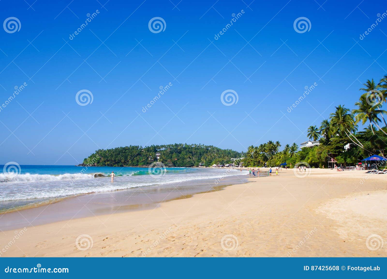 Mirissa Beach, Sri Lanka editorial stock photo. Image of tropical ...