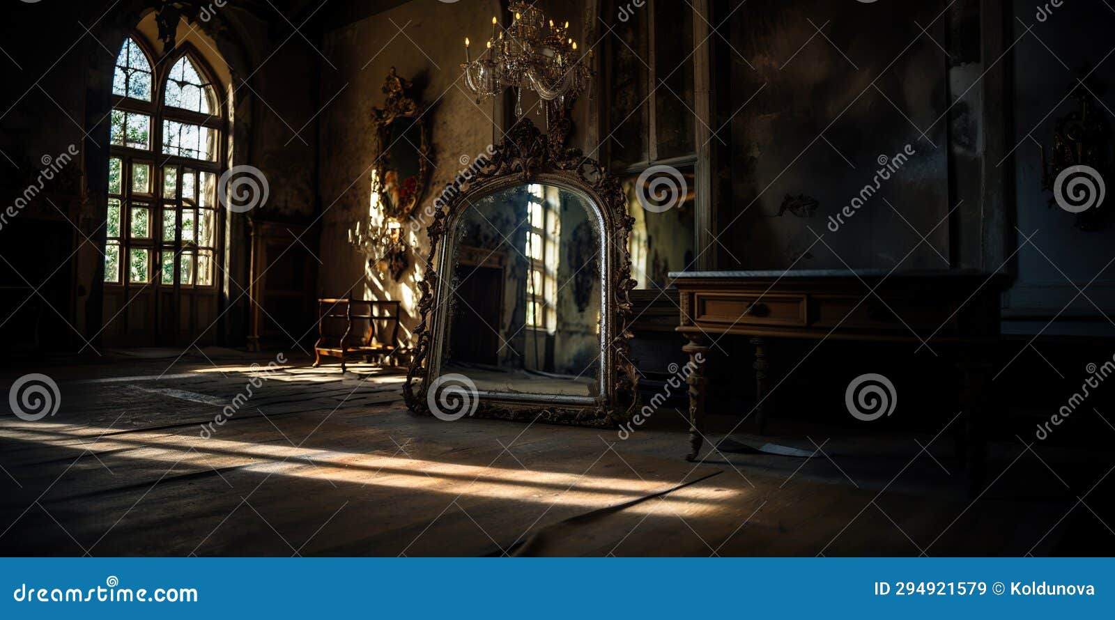 Mirror in an Ancient Castle , Concept of Reflection Stock Image - Image ...