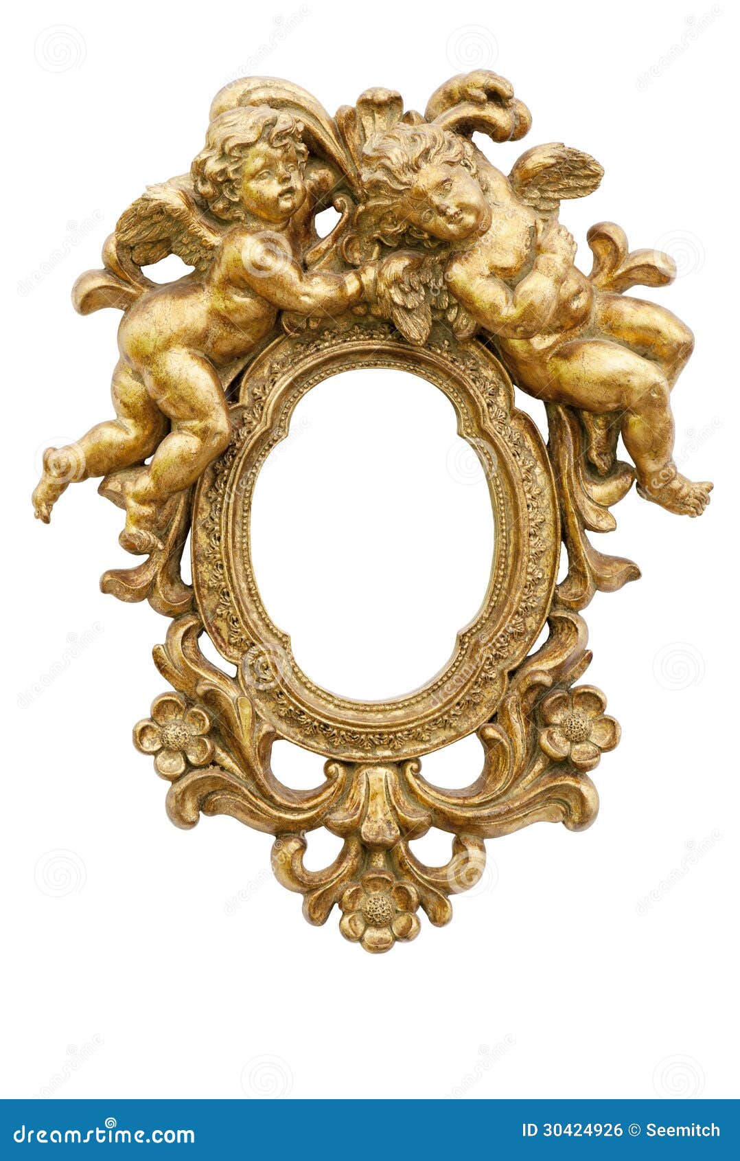 Mirror with angels stock photo. Image of carved, classic - 30424926
