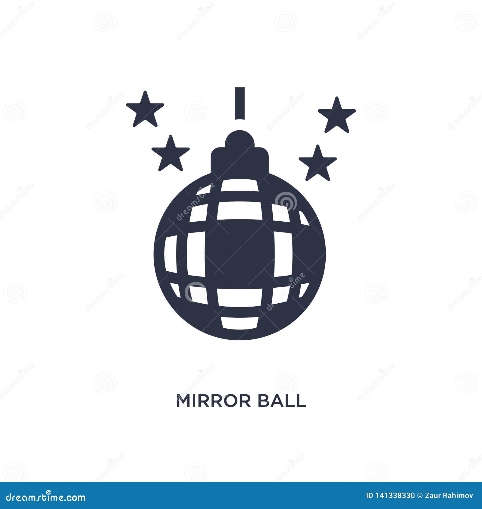 Mirror Ball Icon on White Background. Simple Element Illustration from ...