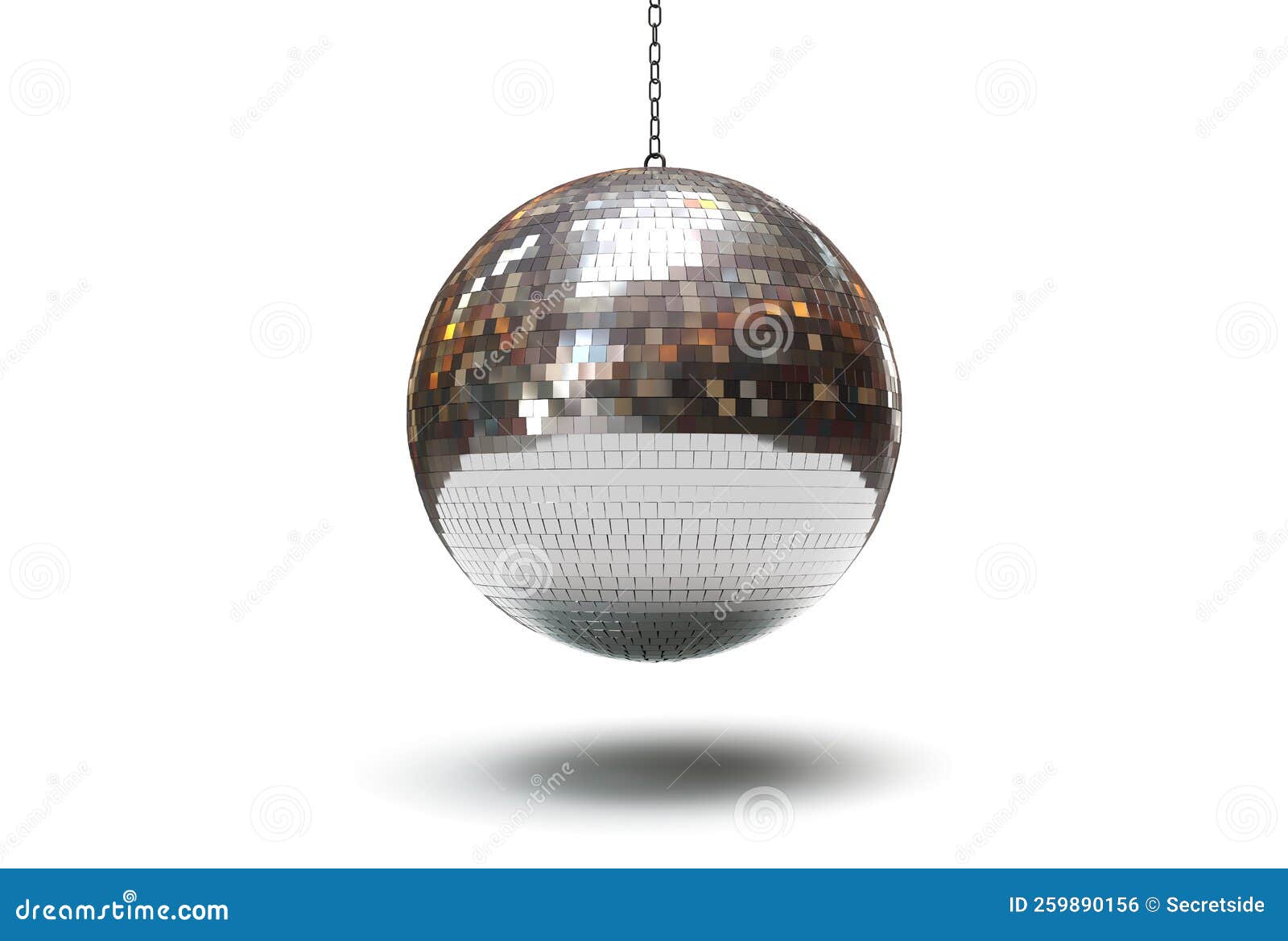 Mirror Ball Isolated on White Background Stock Illustration ...