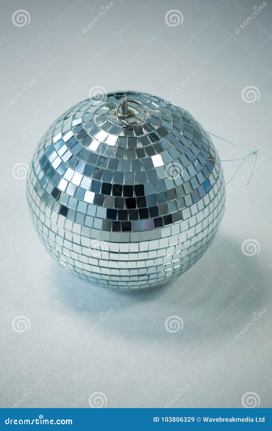 Mirror Ball on White Background Stock Image - Image of year, decorative ...