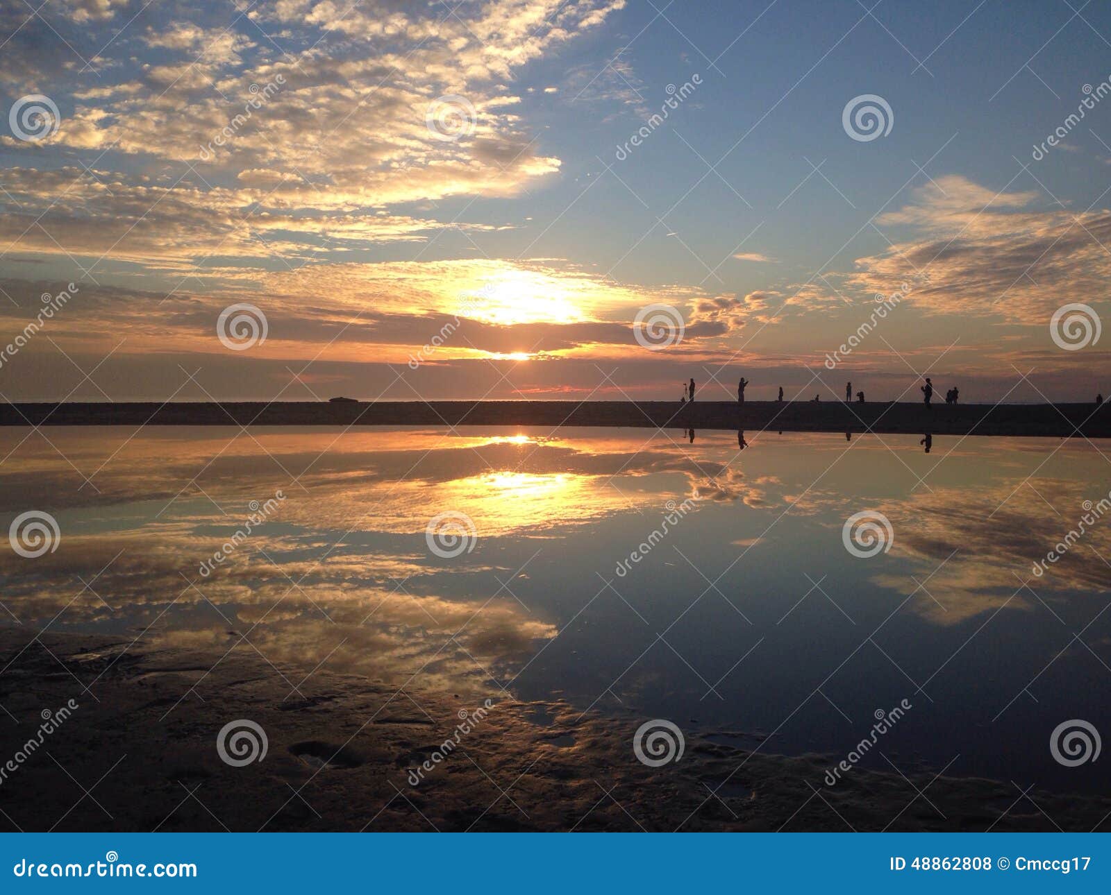 Mirror beach stock photo. Image of smooth, location, sand - 48862808