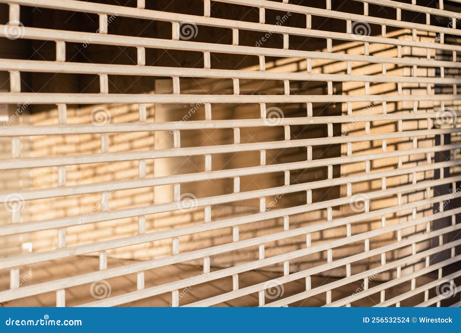 Mirror Brick Formed Wall with Reflection of a Room Under Sulight Stock ...