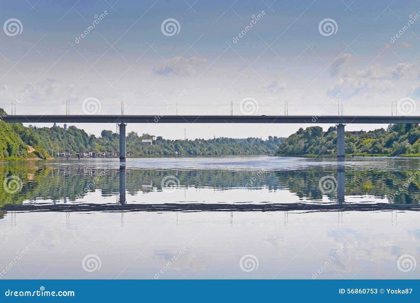 Mirror Bridge, Volkhov River Stock Image - Image of ground, city: 56860753