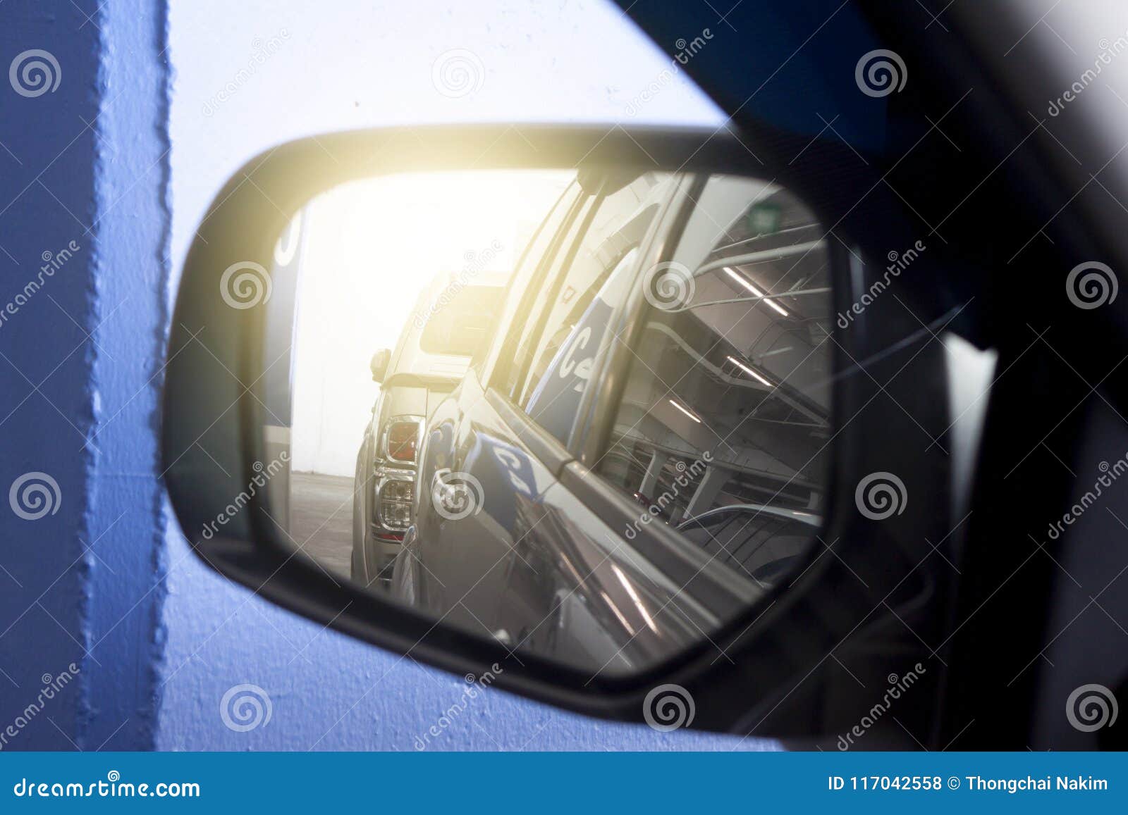Mirror beside of car. stock photo. Image of front, detail - 117042558