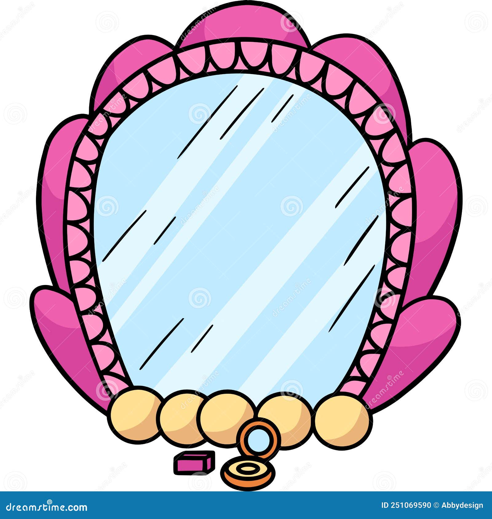 Mirror Cartoon Colored Clipart Illustration Stock Vector - Illustration ...