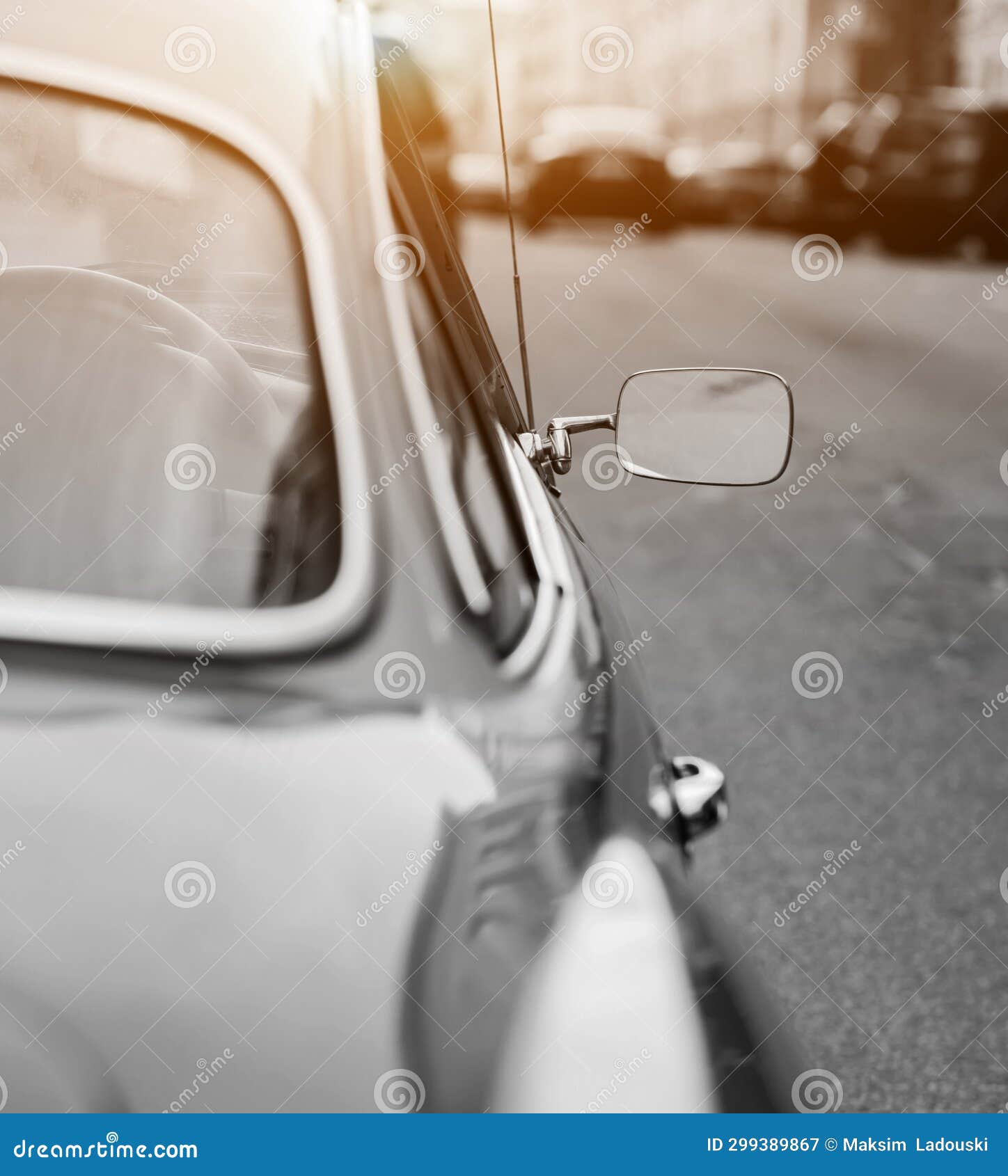 Mirror of Classic Retro Auto Stock Image - Image of history, shiny ...