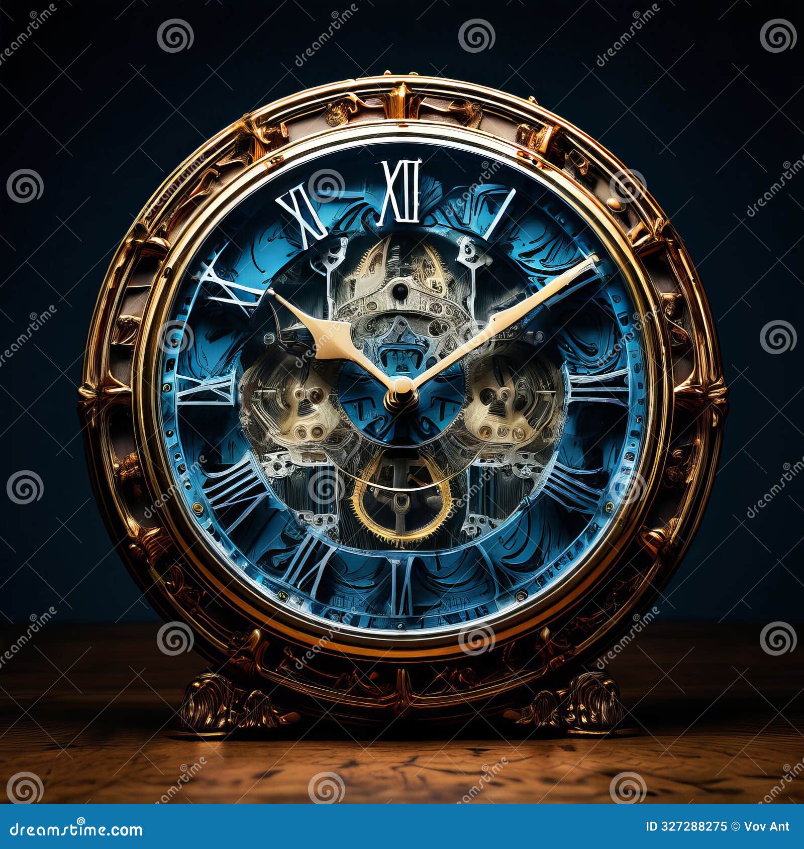 A Mirror and a Clock Morphed Together Creating a Time Stock Image ...