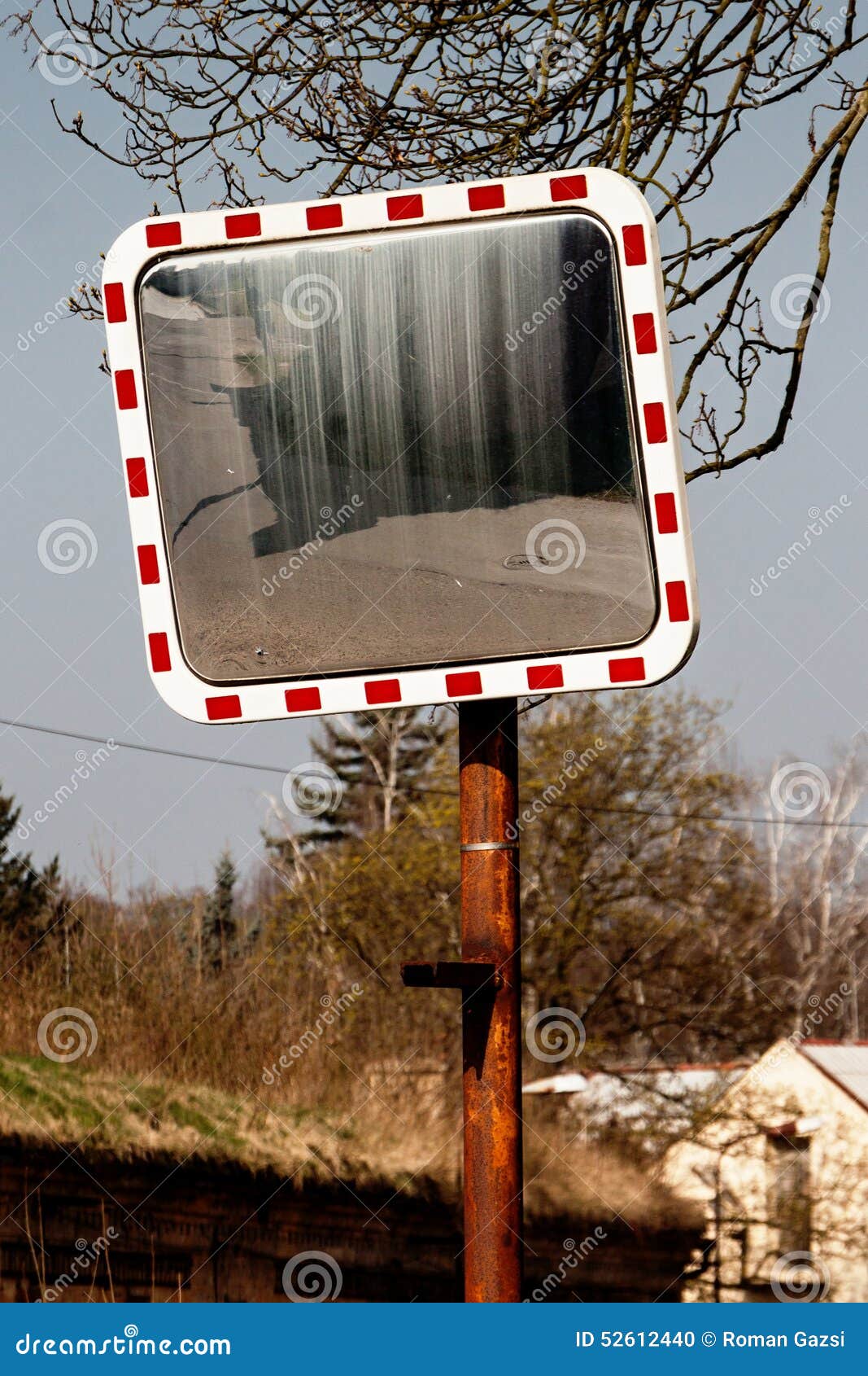 Mirror at the crossroads stock photo. Image of mirror - 52612440