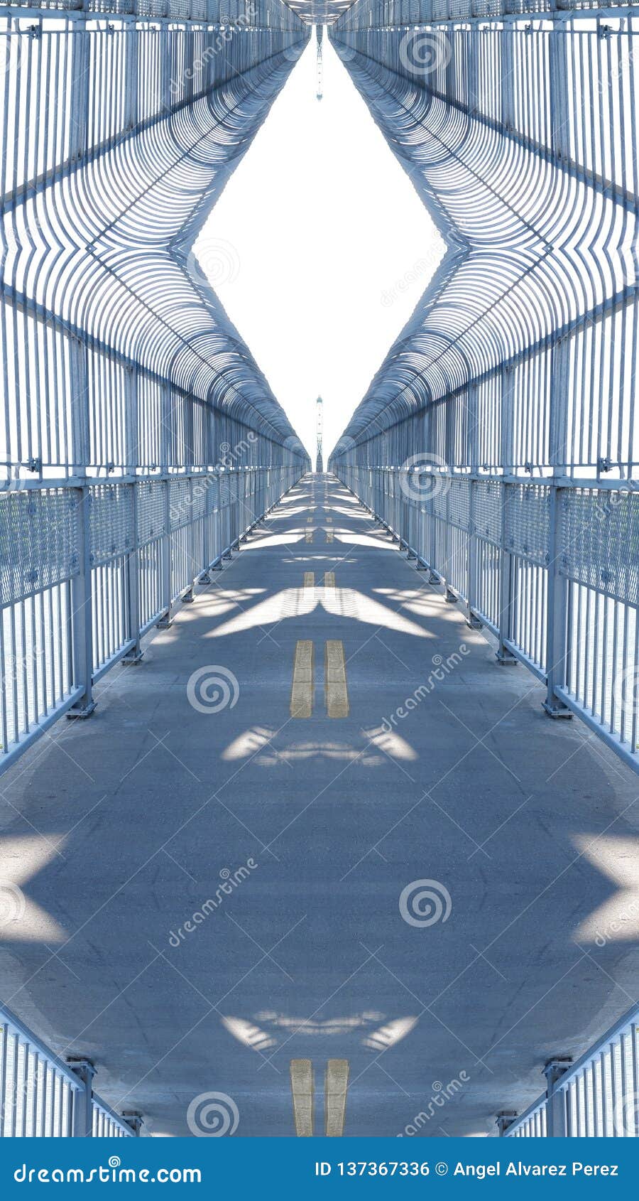 Mirror Effect on a Overpass Stock Illustration - Illustration of ...