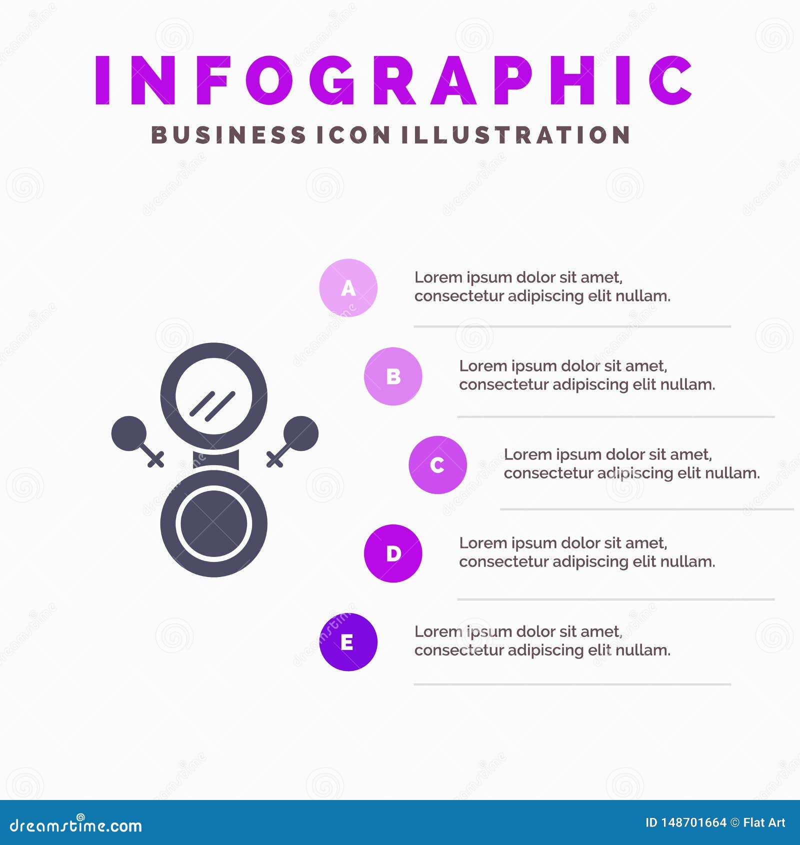 Mirror, Eight, Symbol Infographics Presentation Template. 5 Steps ...